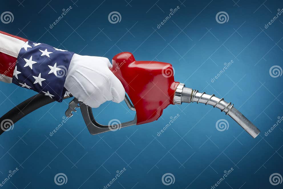 Uncle Sam pumping gas stock image. Image of refueling - 17778859