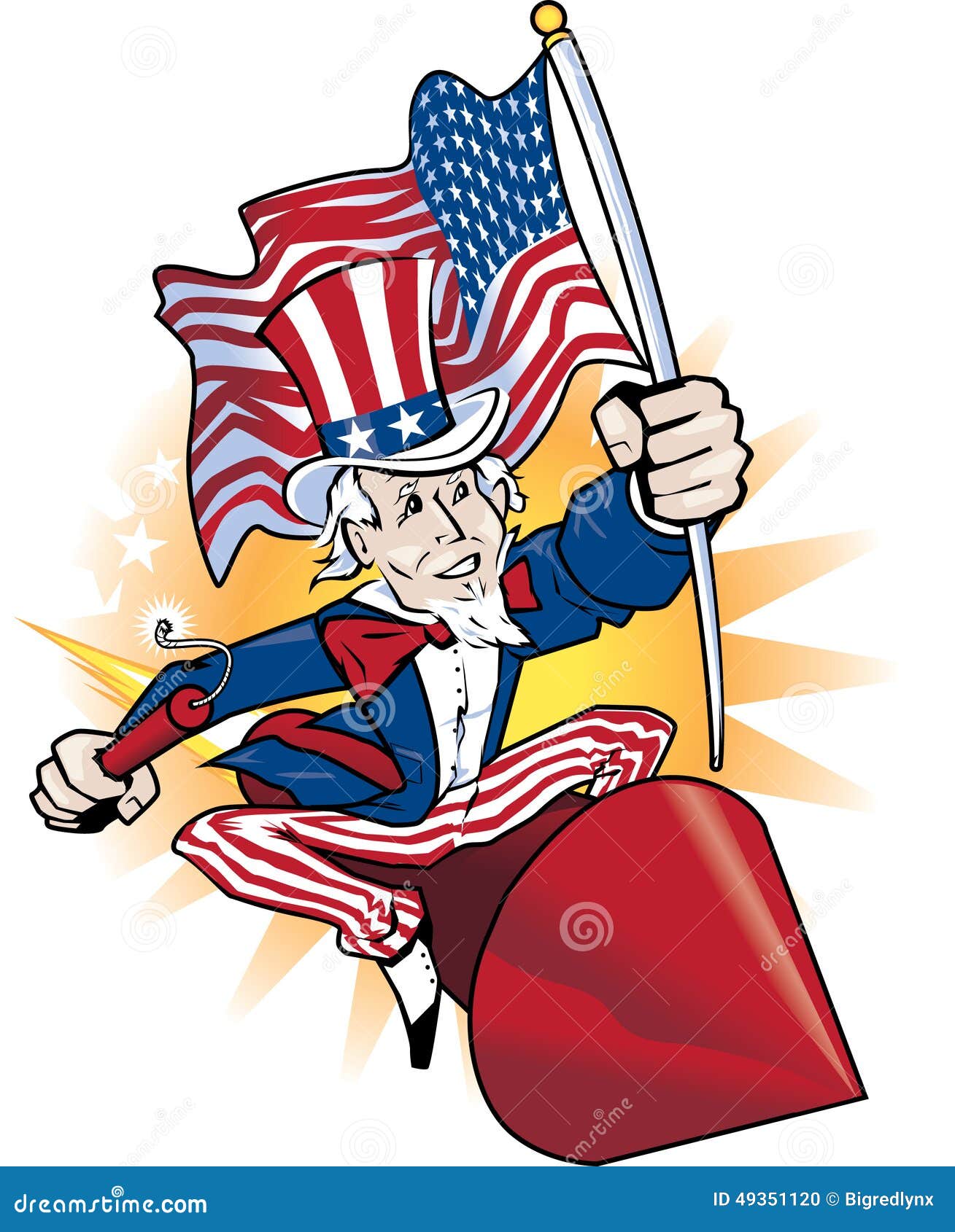 Uncle Sam stock vector. Illustration of holiday, stars - 49351120