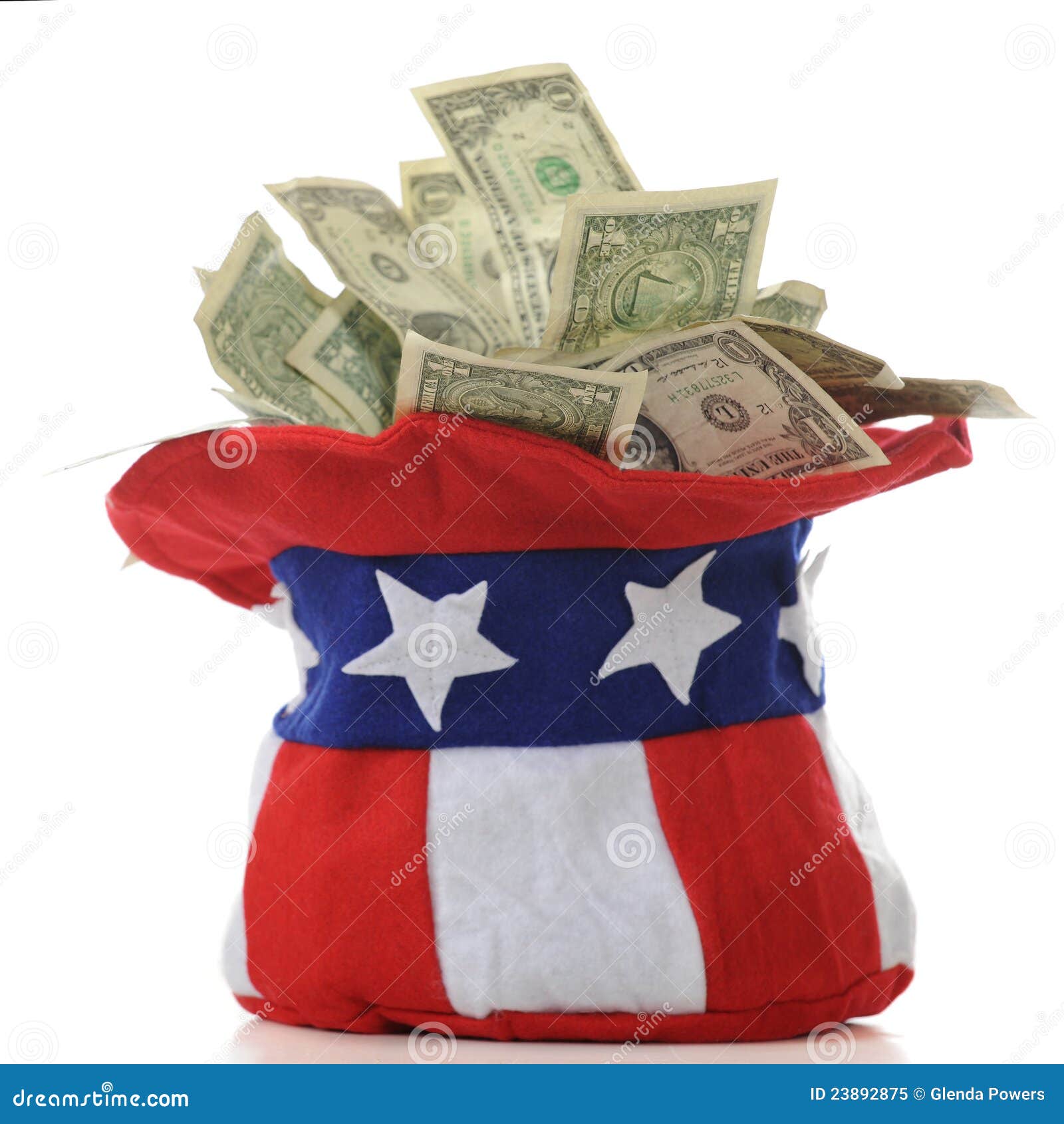 Uncle Sam s Money Hat stock image. Image of background - 23892875