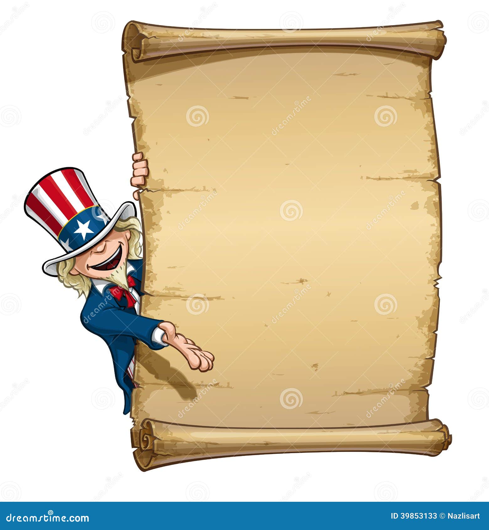 Uncle Sam Showing Vector Illustration | CartoonDealer.com #27657288
