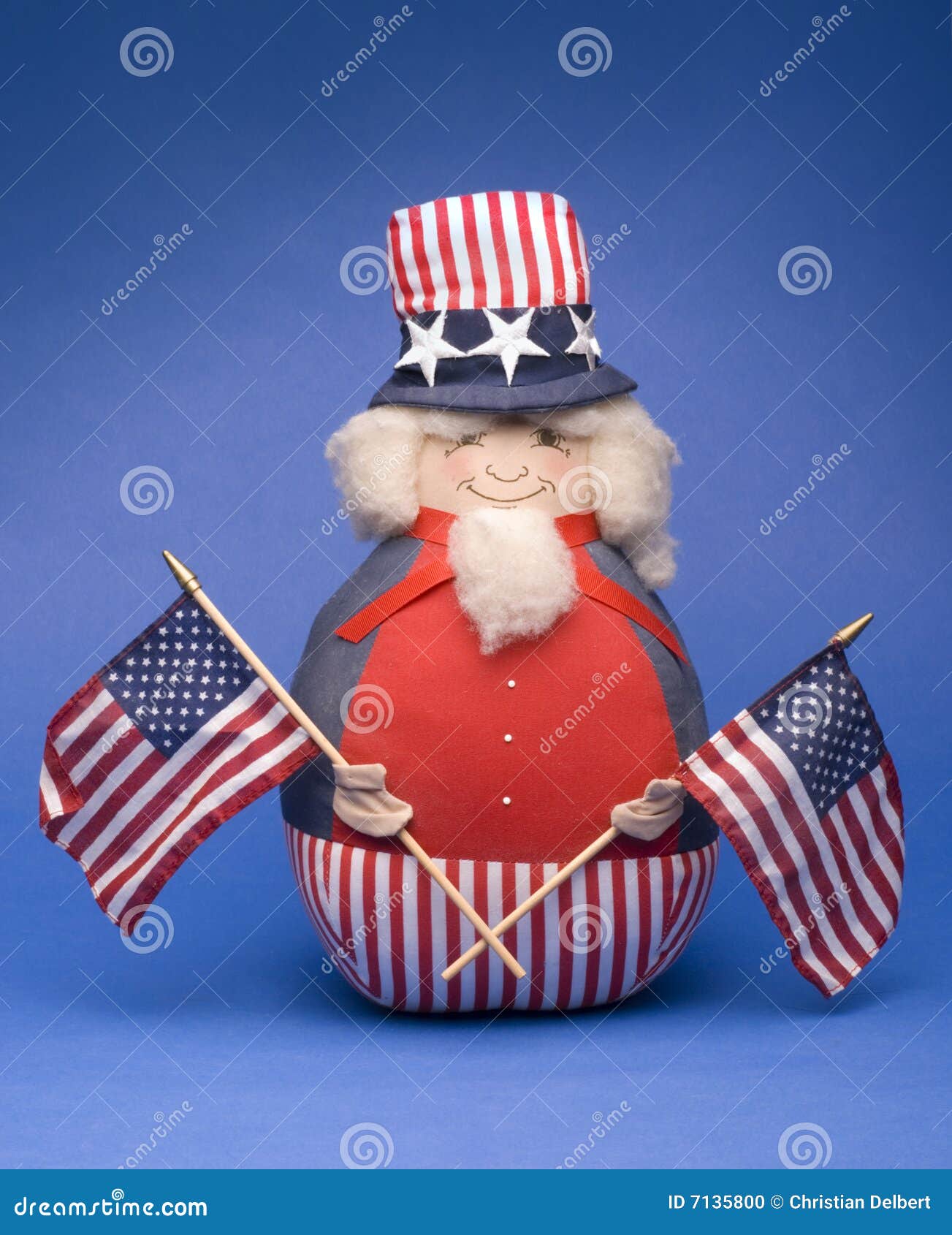 Uncle Sam stuffed toy stock photo. Image of blue, states - 7135800