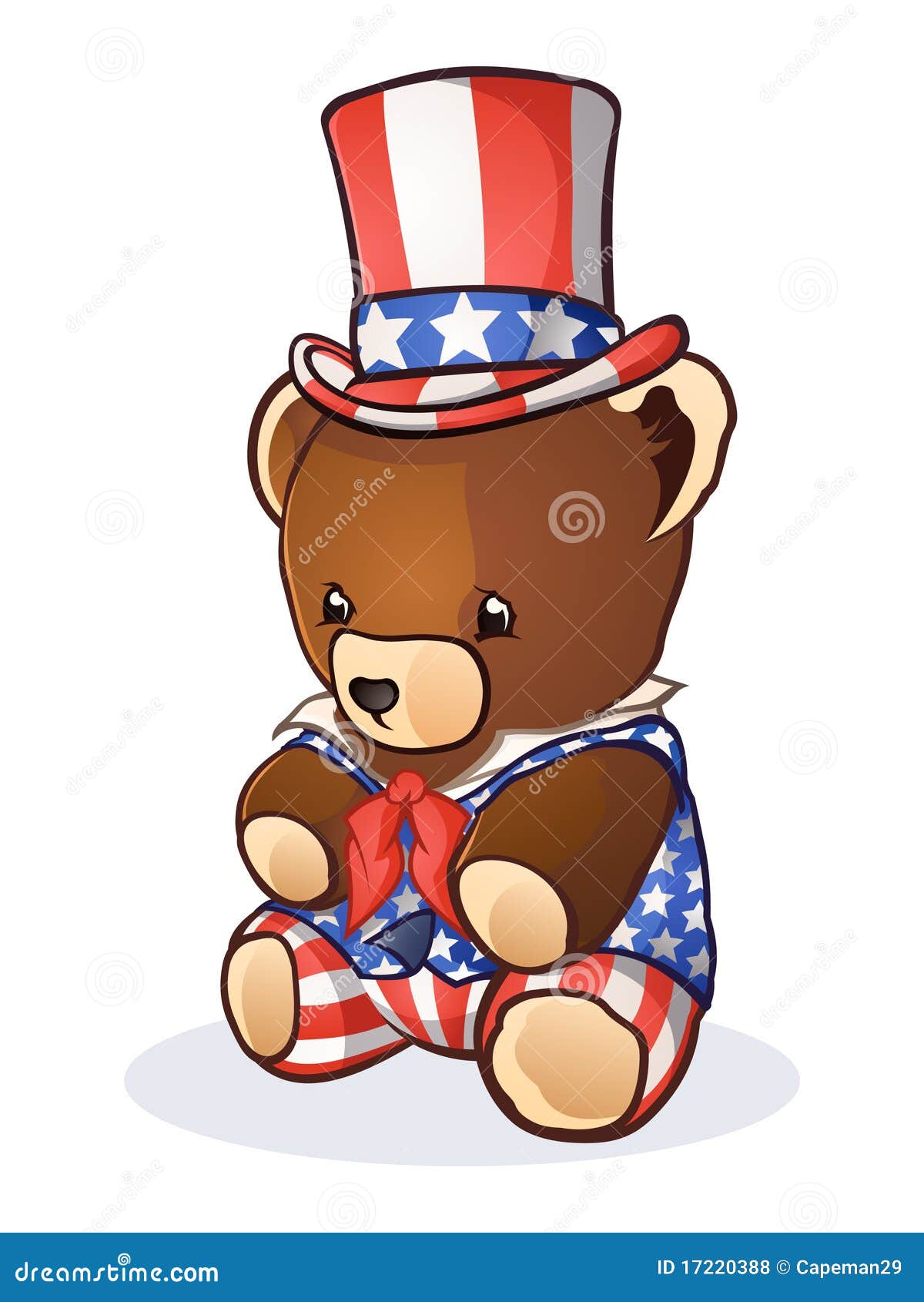 Uncle Sam Teddy Bear stock vector. Illustration of government - 17220388