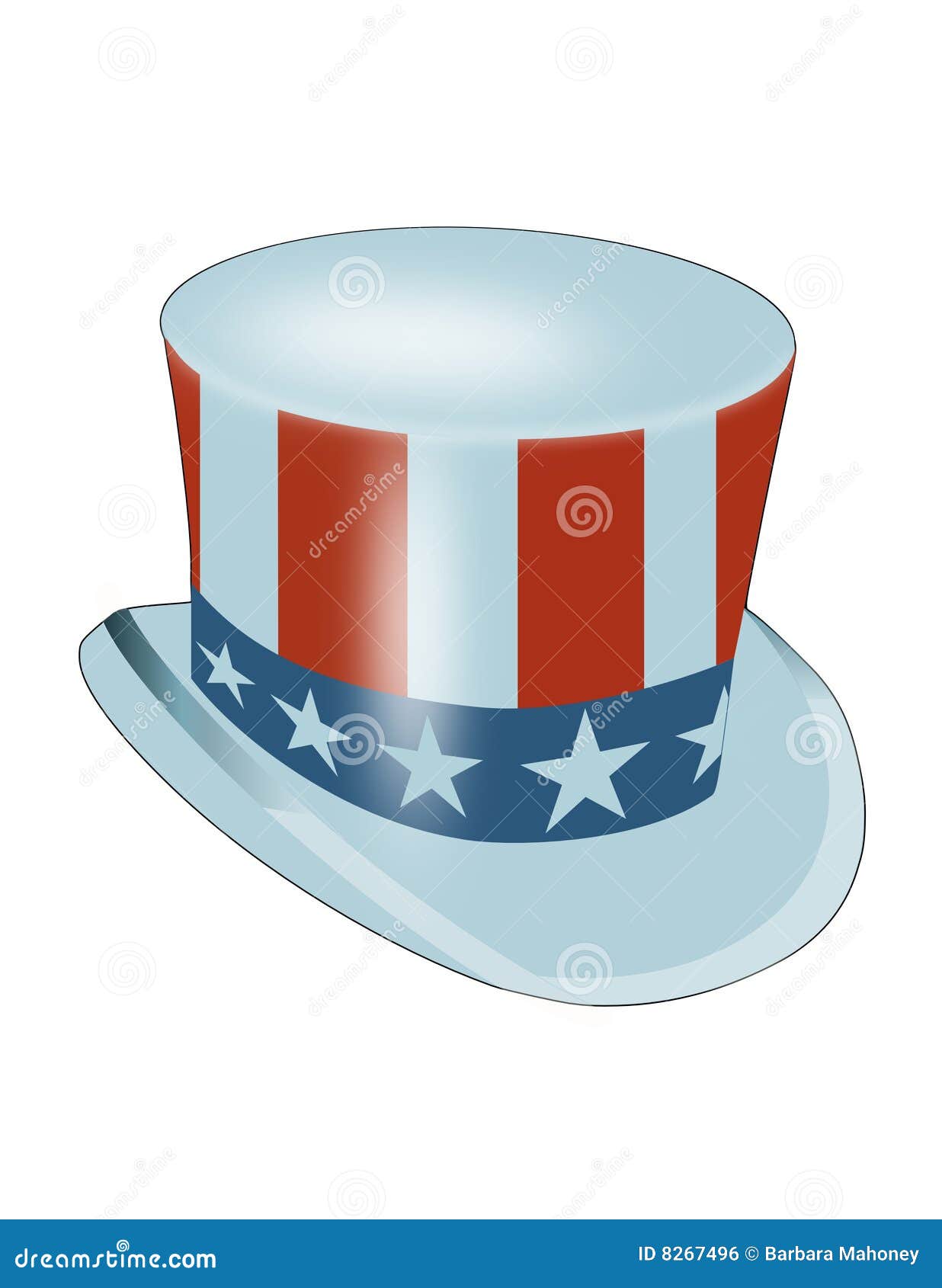 Uncle Sam Top Hat stock vector. Illustration of july, united - 8267496
