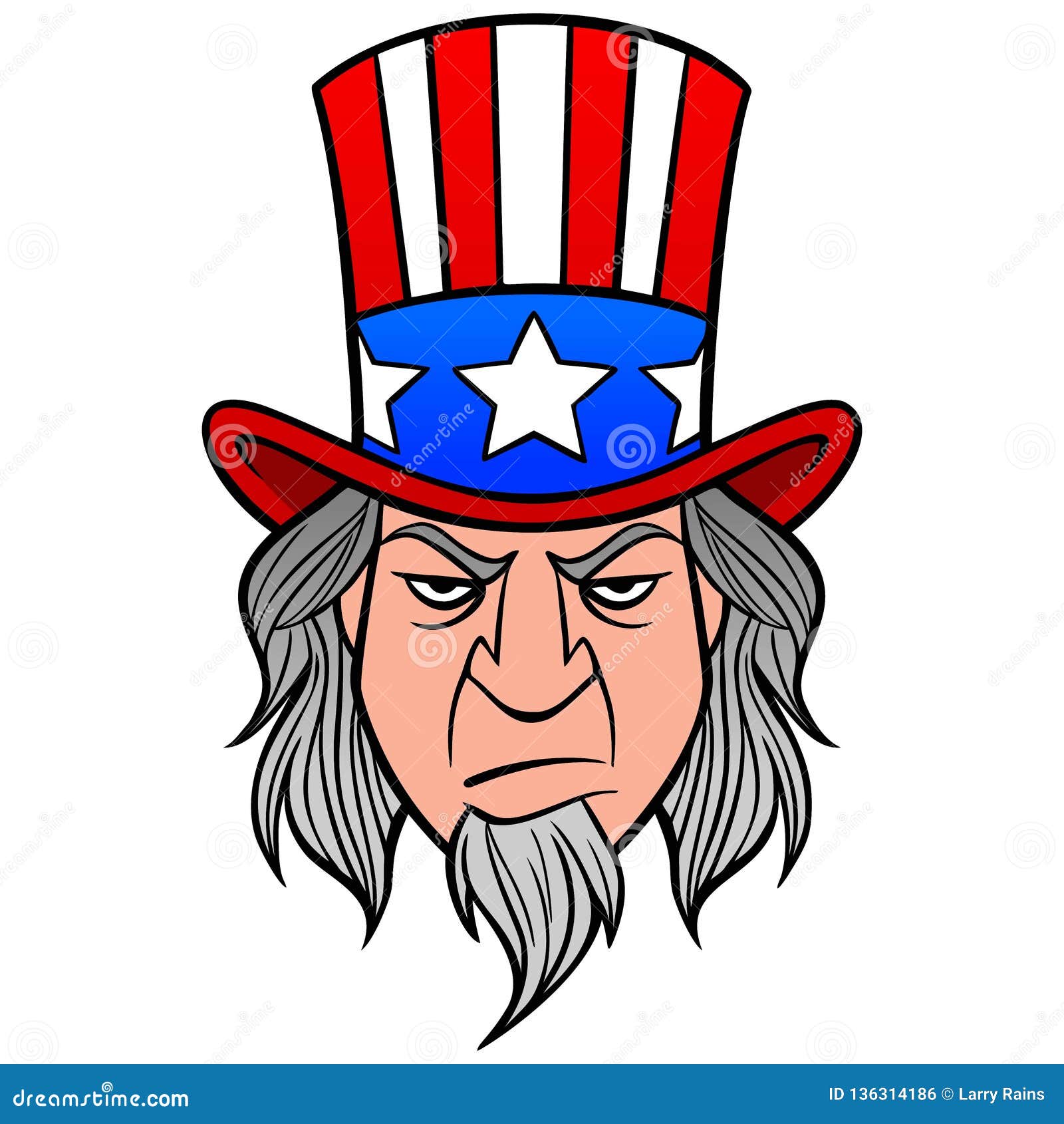 Uncle Sam stock vector. Illustration of american, vector - 136314186