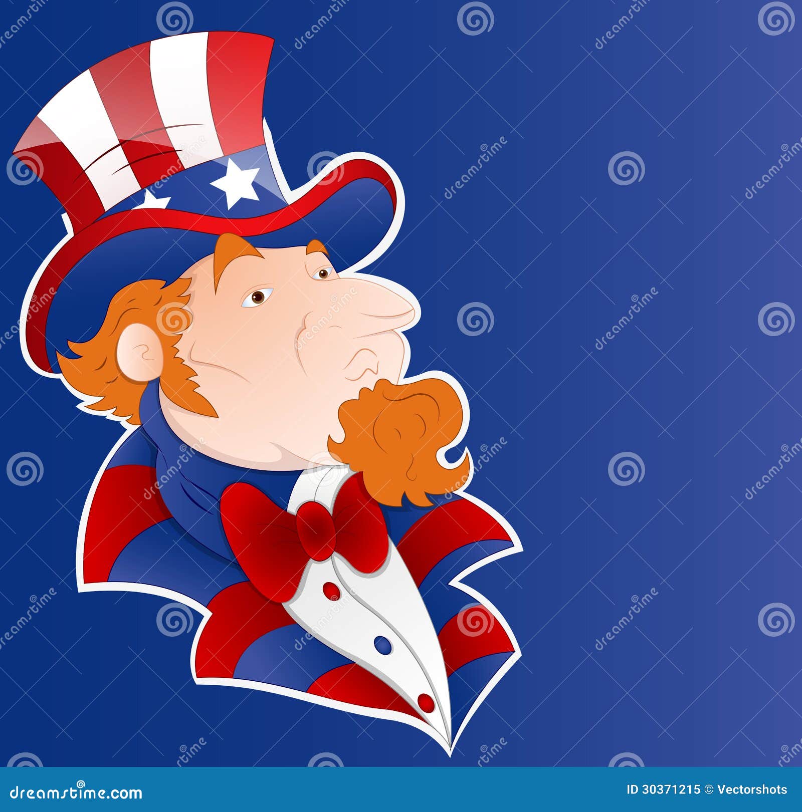 Uncle Sam Vector Sticker Art Stock Vector - Illustration of occasion ...