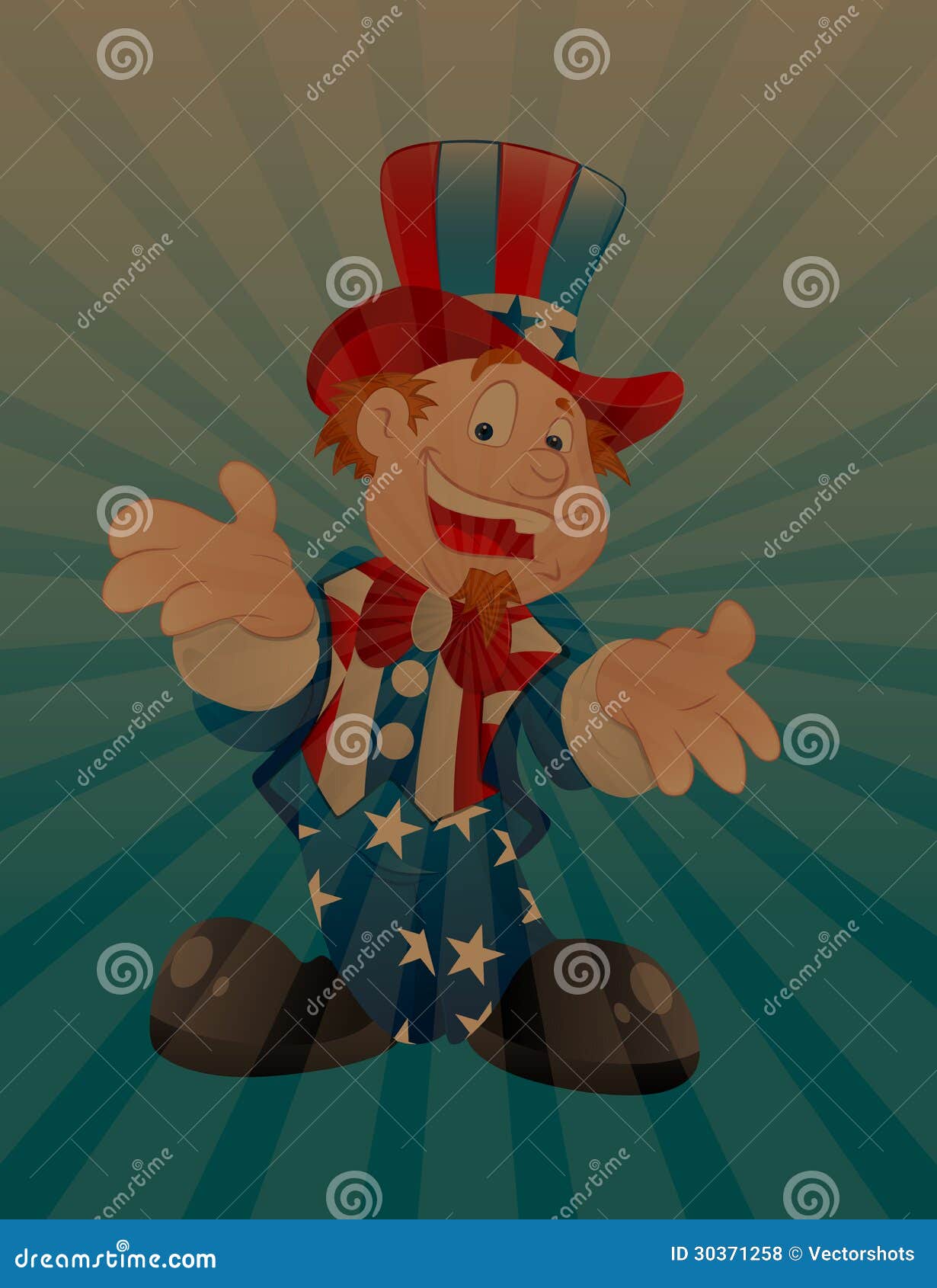 Uncle Sam Vintage Background Stock Illustration - Illustration of ...