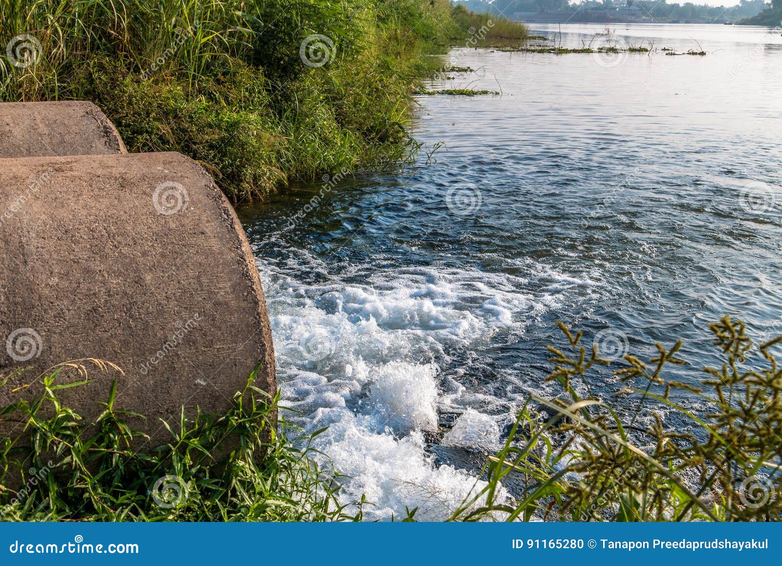 Unclean Water from the Sewer Stock Photo - Image of industrial ...