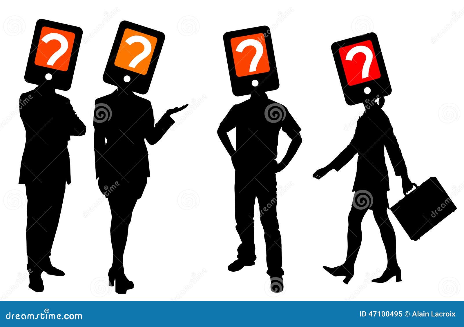 Unclear communication stock illustration. Illustration of colleagues ...