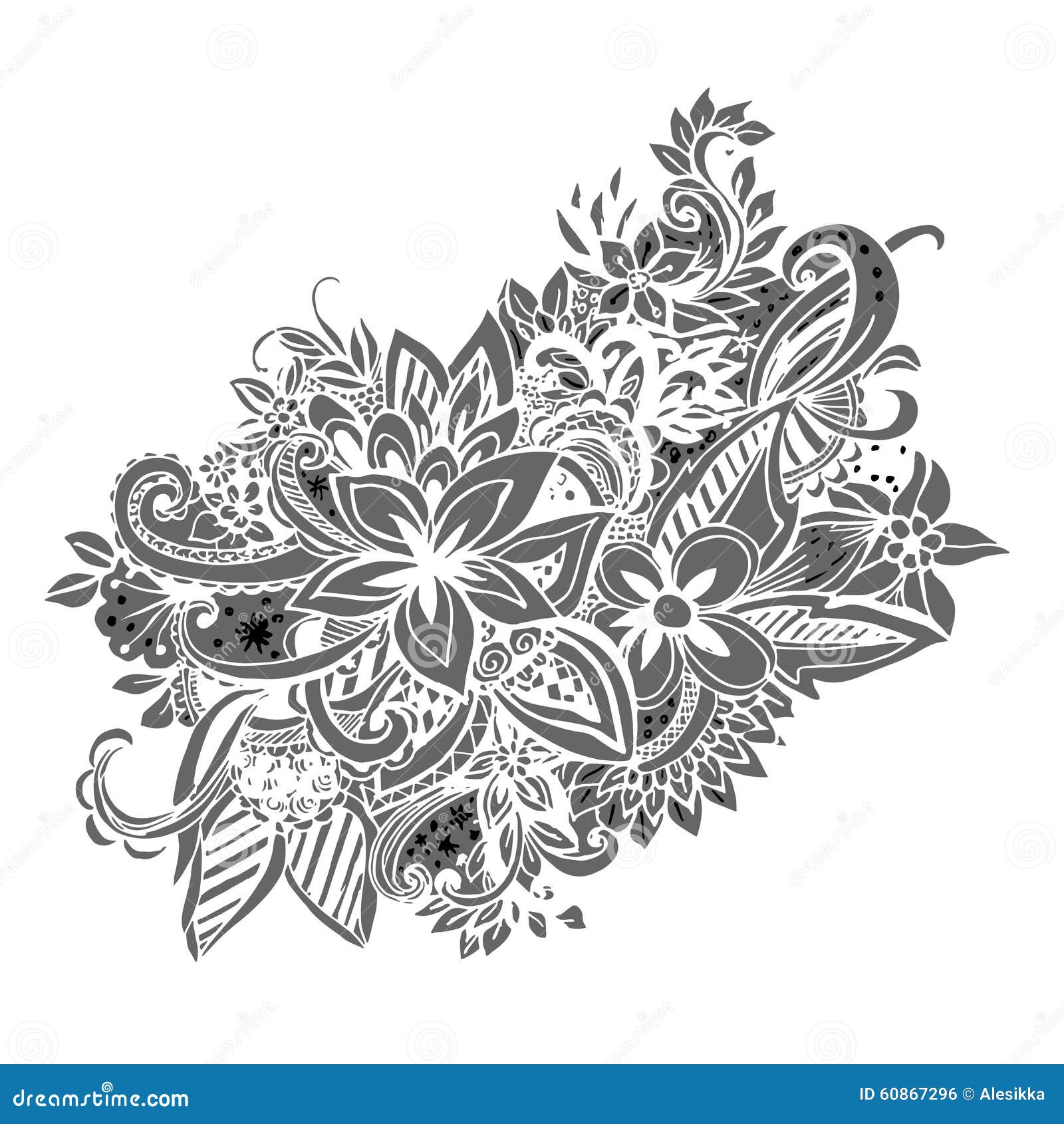 Uncolored Hand Drawn Lined Pattern Stock Illustration - Illustration of ...