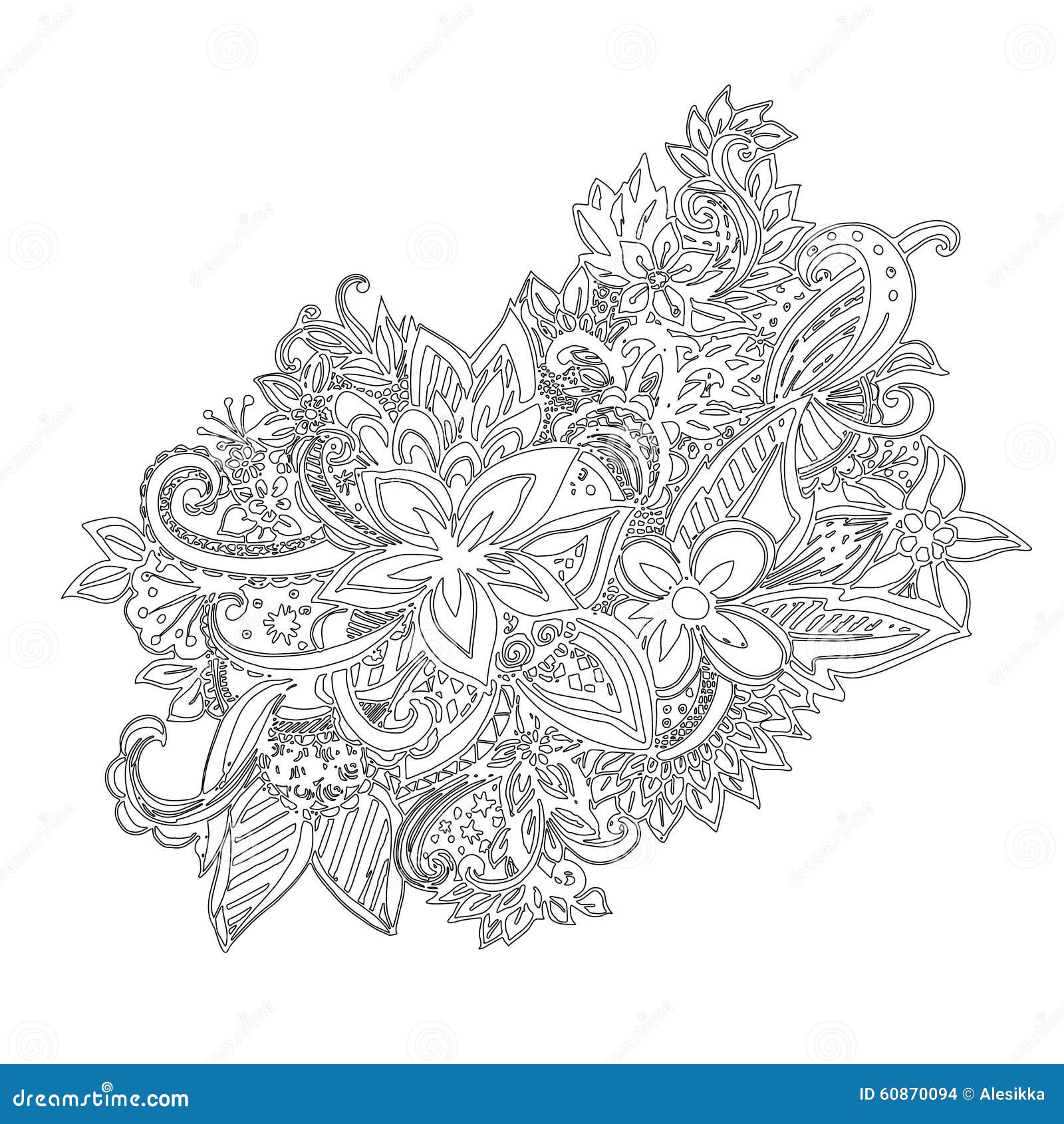 Uncolored Hand Drawn Lined Pattern Stock Illustration - Illustration of ...