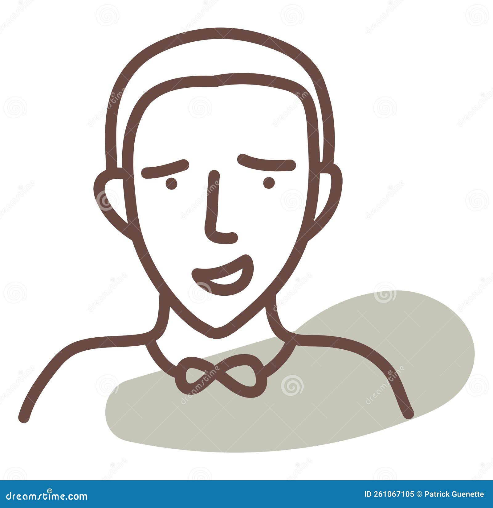 Uncomfortable man, icon stock vector. Illustration of isolated - 261067105
