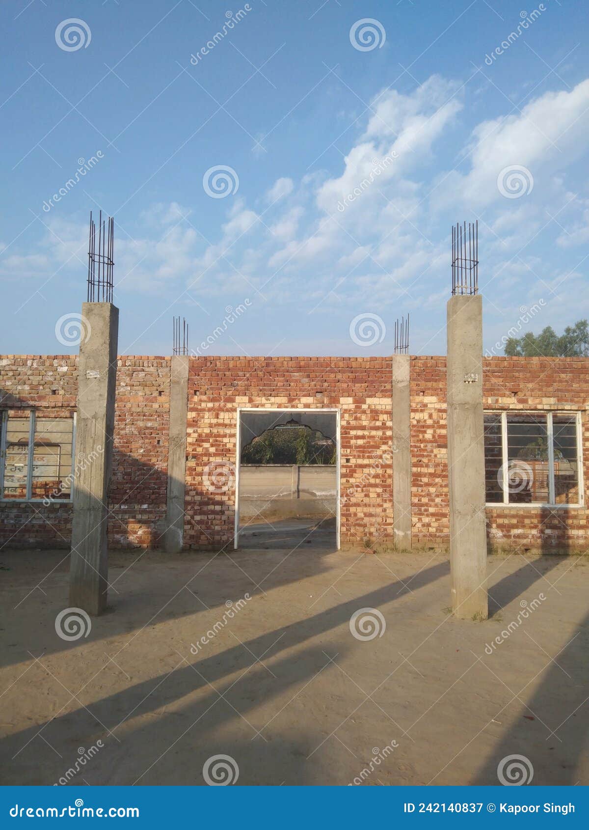 Uncomplete Building Under Construction Stock Image - Image of bricks ...