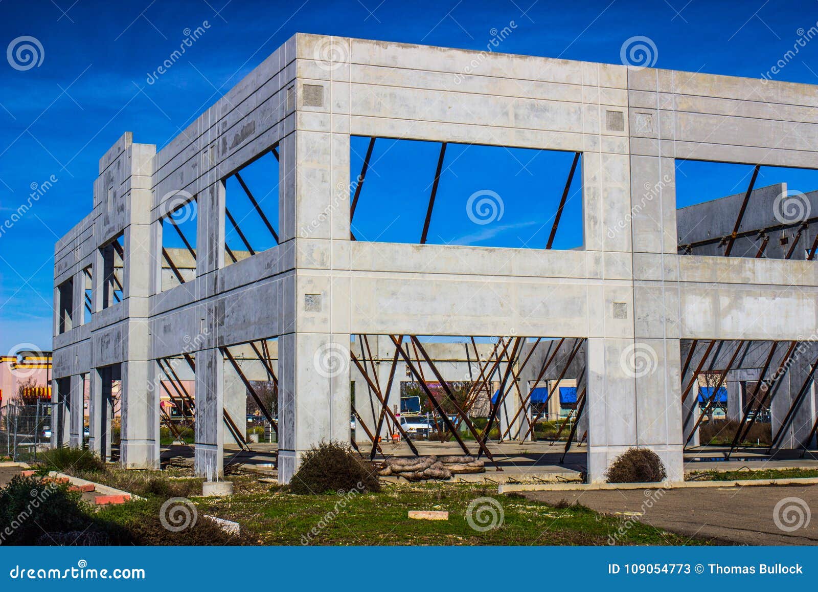Uncompleted Office Building Shell With Bracing Royalty-Free Stock Photo ...