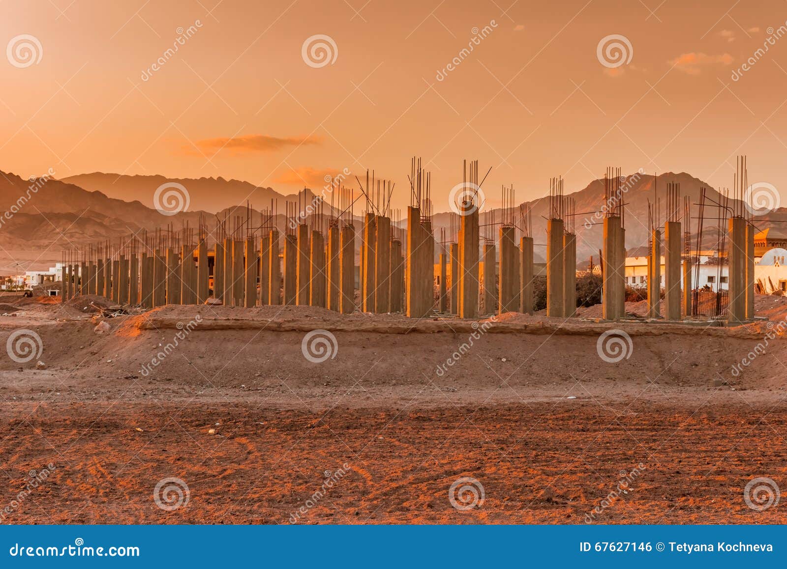 Uncompleted Resort Building, Abandoned In Egypt Stock Photo ...