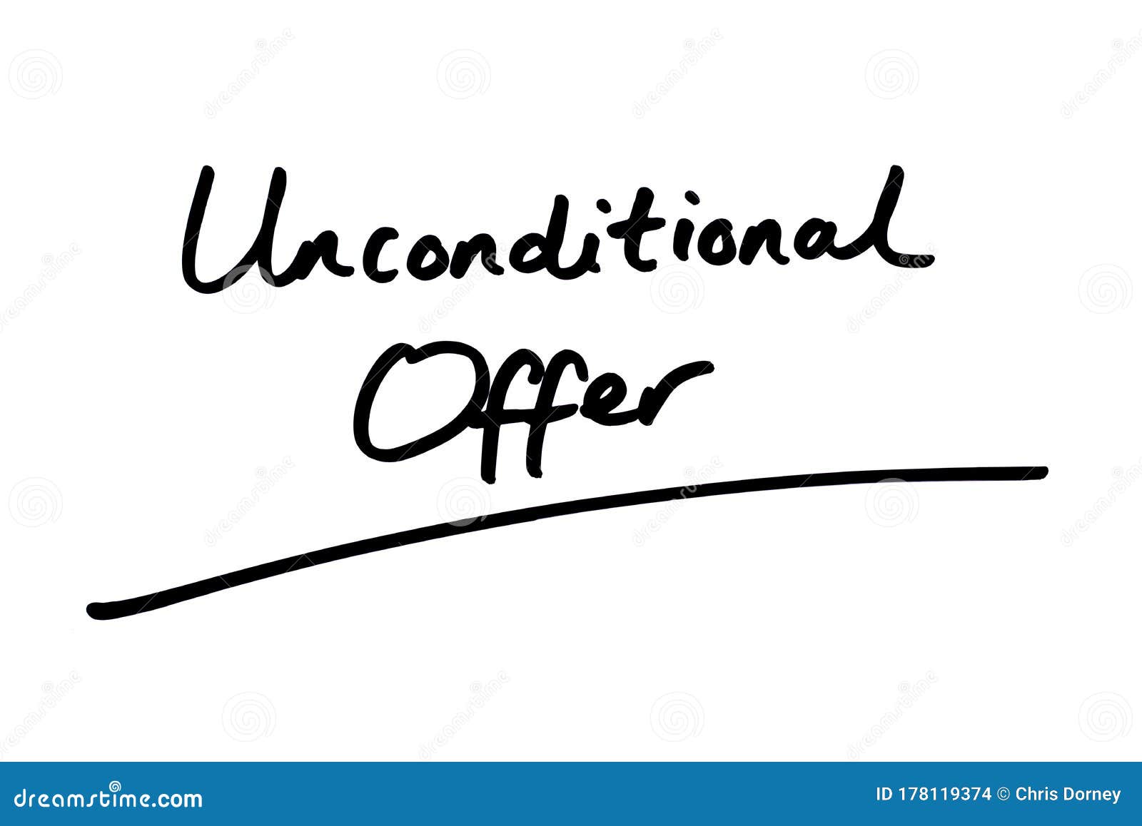 Unconditional Offer stock illustration. Illustration of offer - 178119374