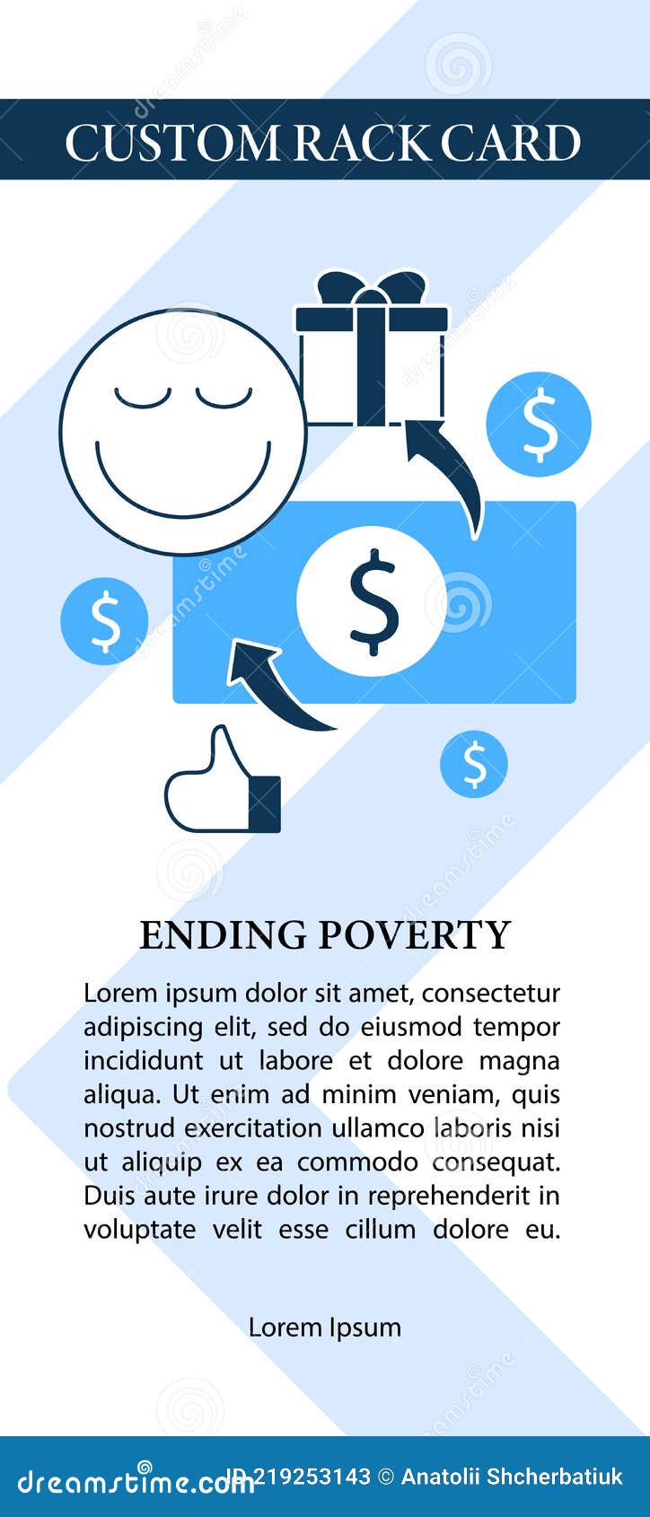 Unconditional Payment Flyer Template Cartoon Vector | CartoonDealer.com ...