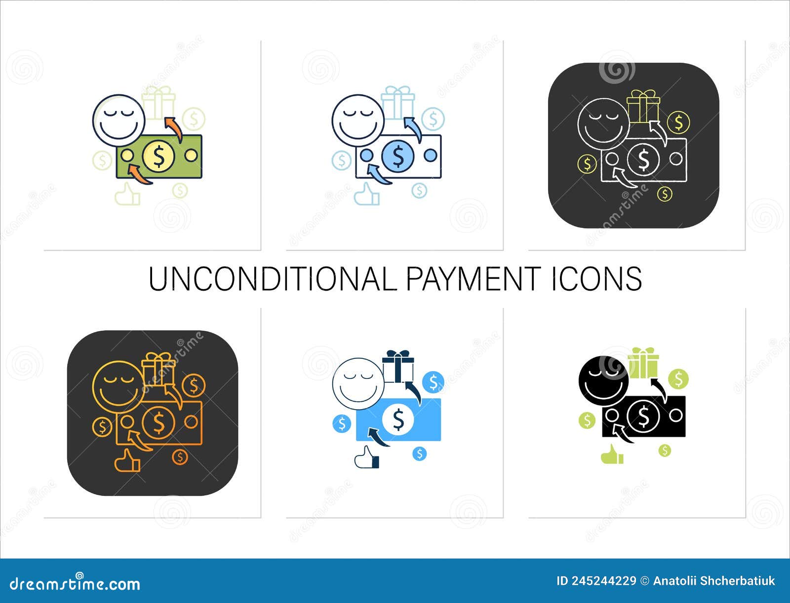 Unconditional Payment Flyer Template Cartoon Vector | CartoonDealer.com ...