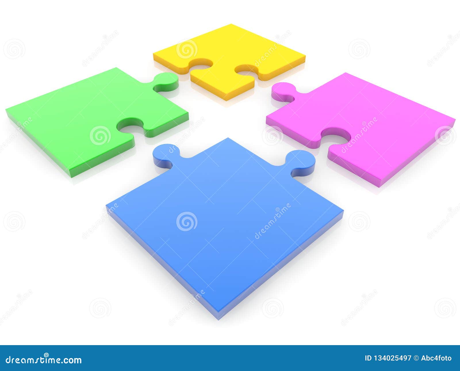Unconnected puzzle pieces stock illustration. Illustration of fifty ...