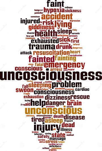 Unconsciousness word cloud stock vector. Illustration of vector - 273196454