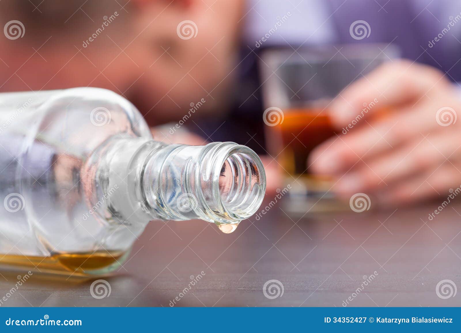 Uncontrolled Consumption of Alcohol Stock Image - Image of person ...