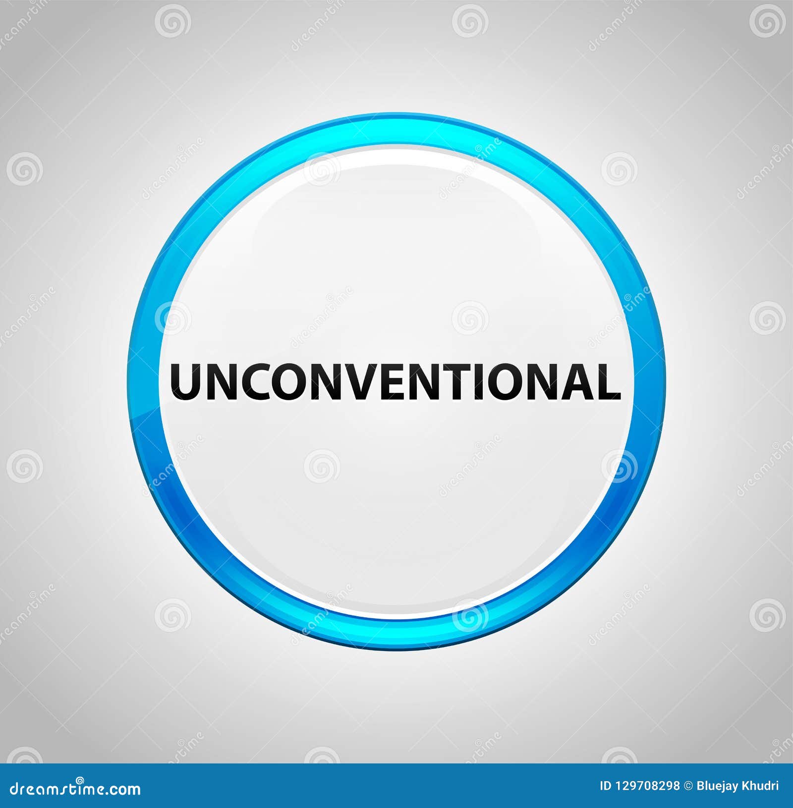 Unconventional Round Blue Push Button Stock Illustration - Illustration ...