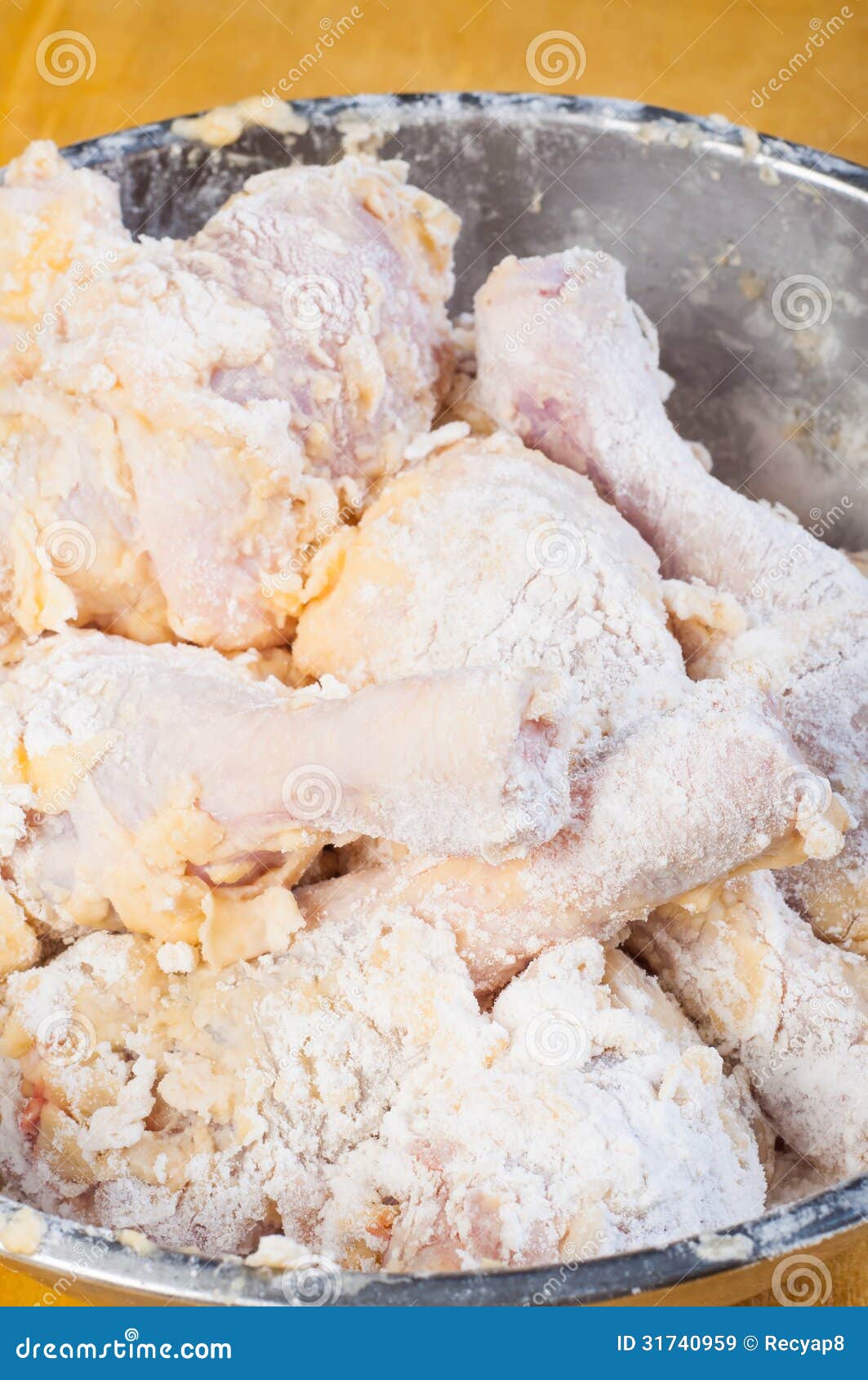 Uncooked breaded chicken stock image. Image of dinner - 31740959