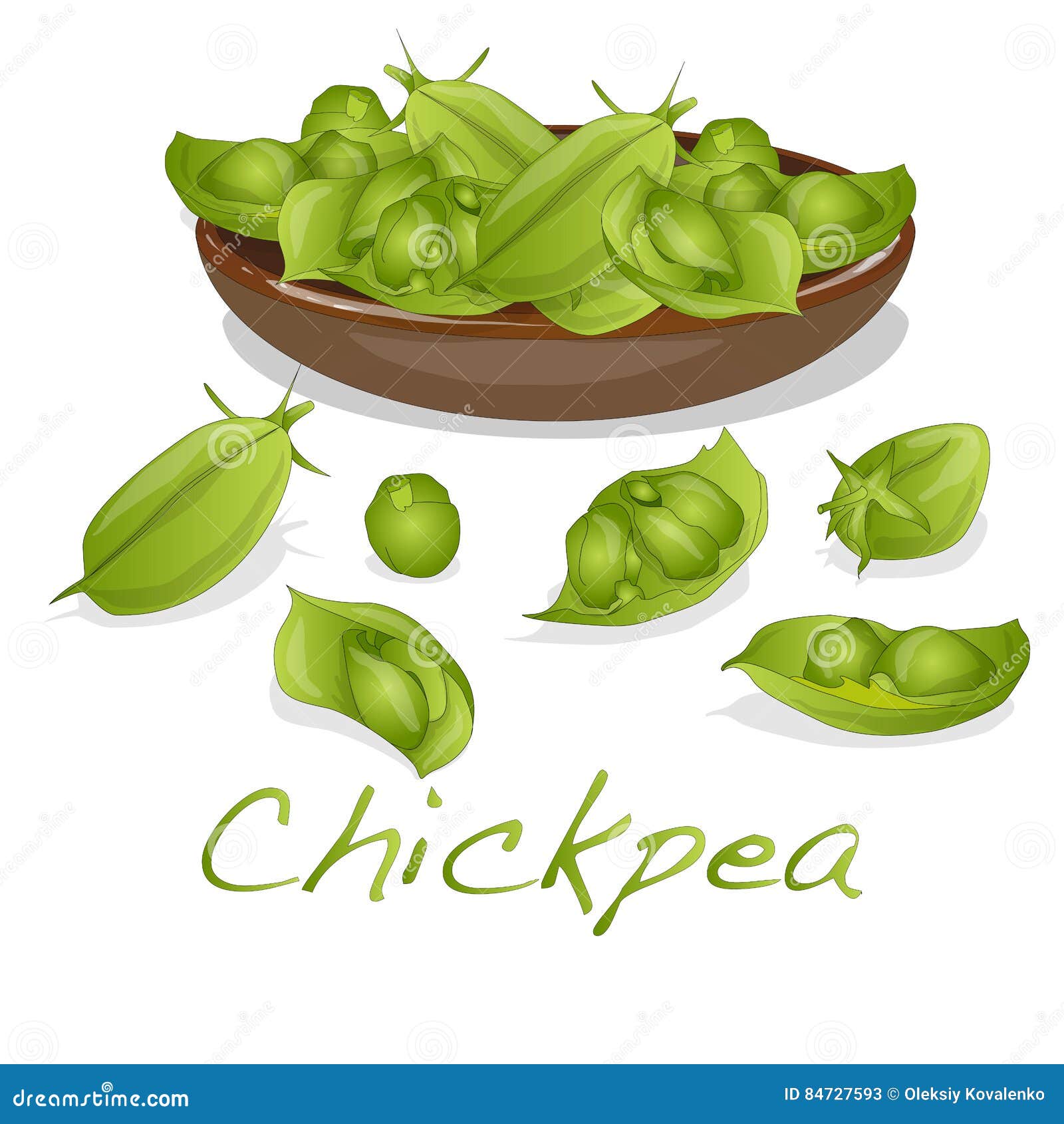Chickpeas Vector Illustration | CartoonDealer.com #73701951