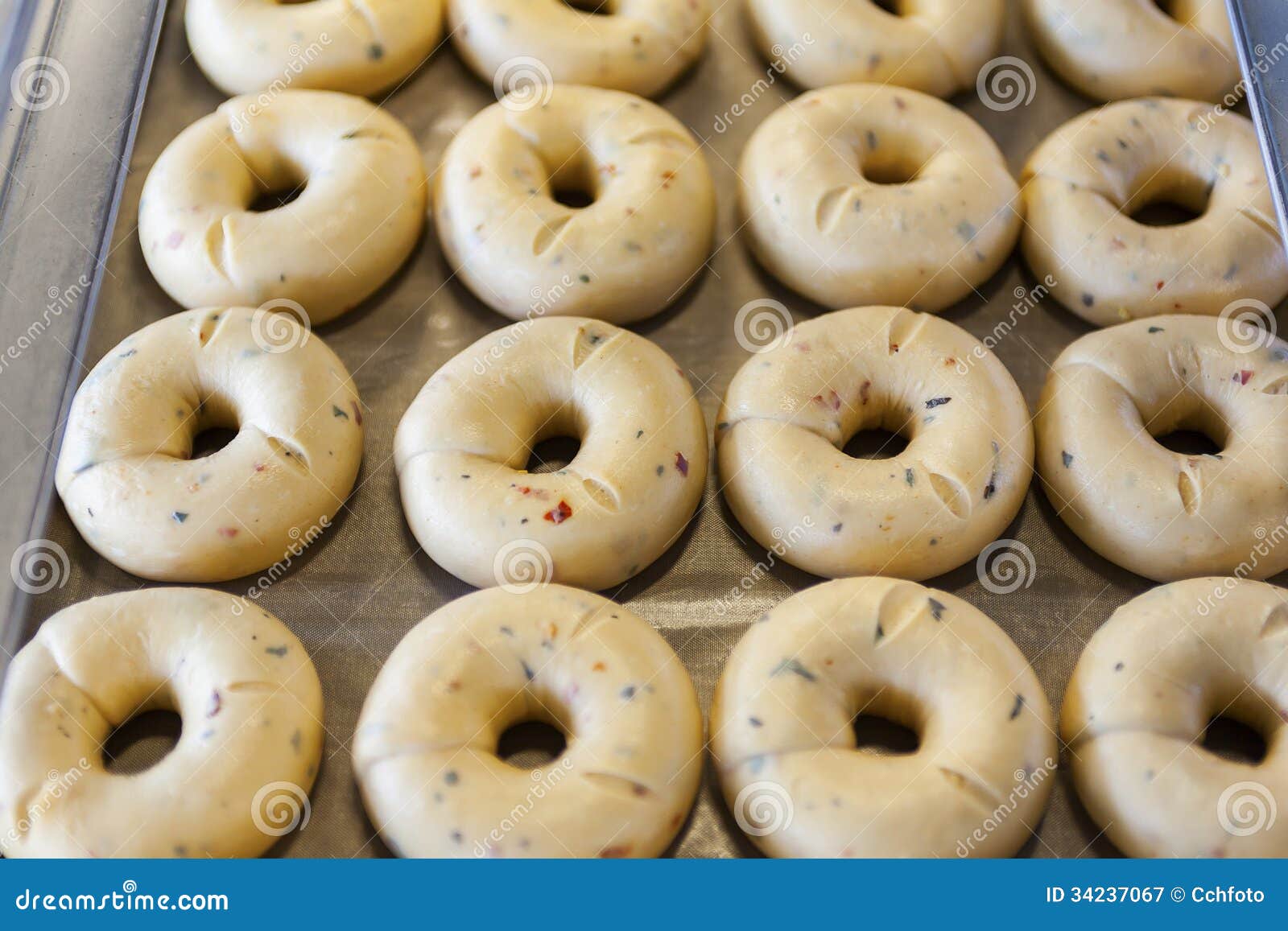 Uncooked donut breads stock image. Image of preparation - 34237067