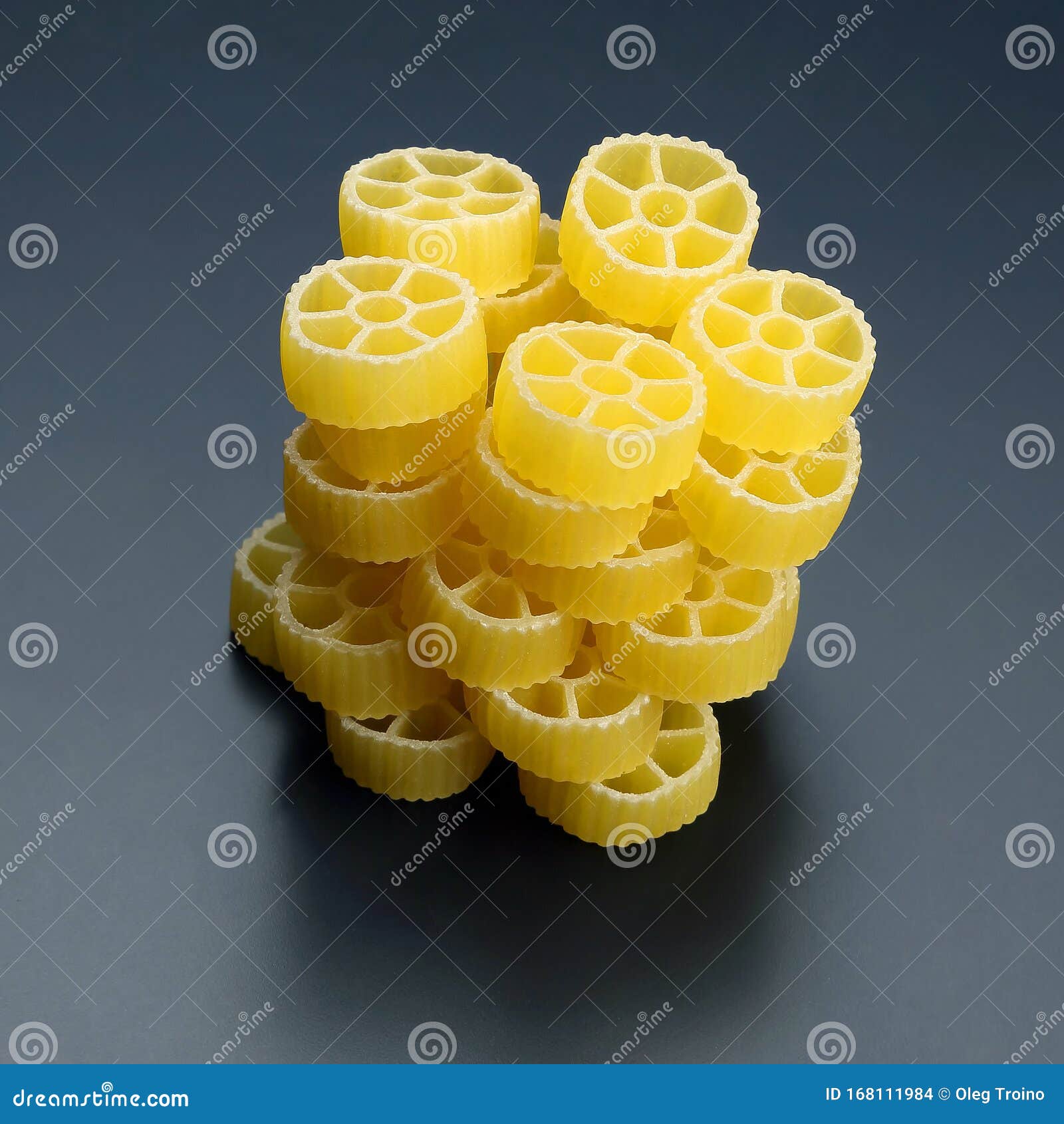 Uncooked Dry Pasta in the Shape of a Wheel Stock Photo - Image of ...