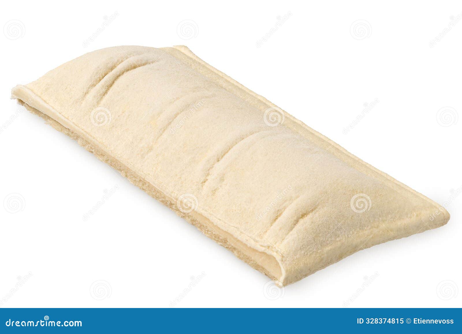 Uncooked Frozen Filled Puff Pastry Isolated on White Stock Image ...