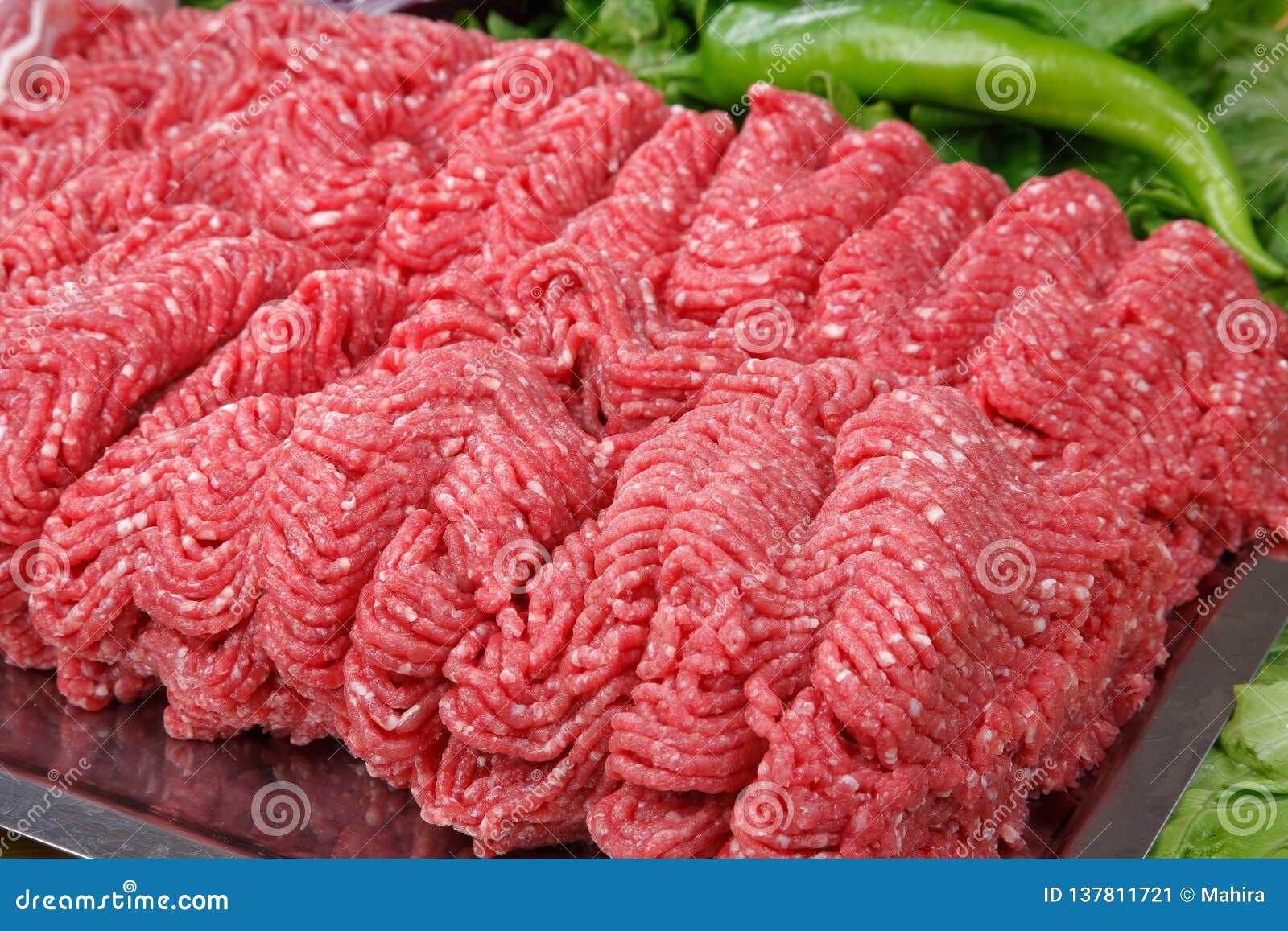 Uncooked ground beef steak stock image. Image of butcher - 137811721