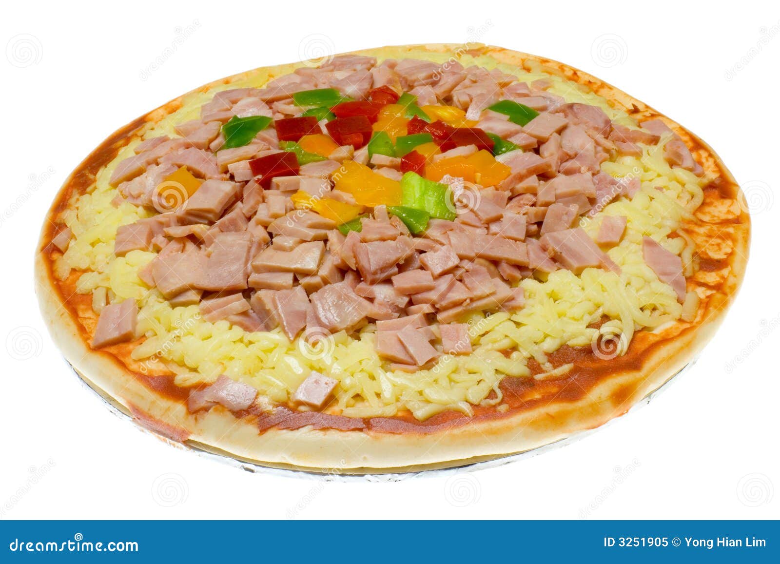 Uncooked Hawaiian pizza stock image. Image of hawaiian - 3251905