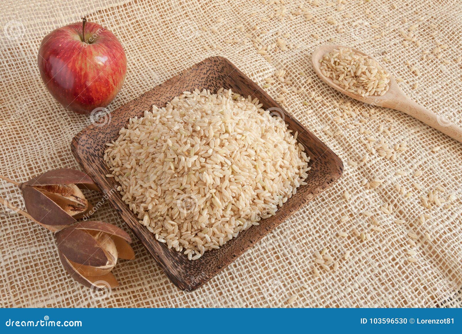 Integral Uncooked Brown Rice Texture Royalty-Free Stock Photo ...