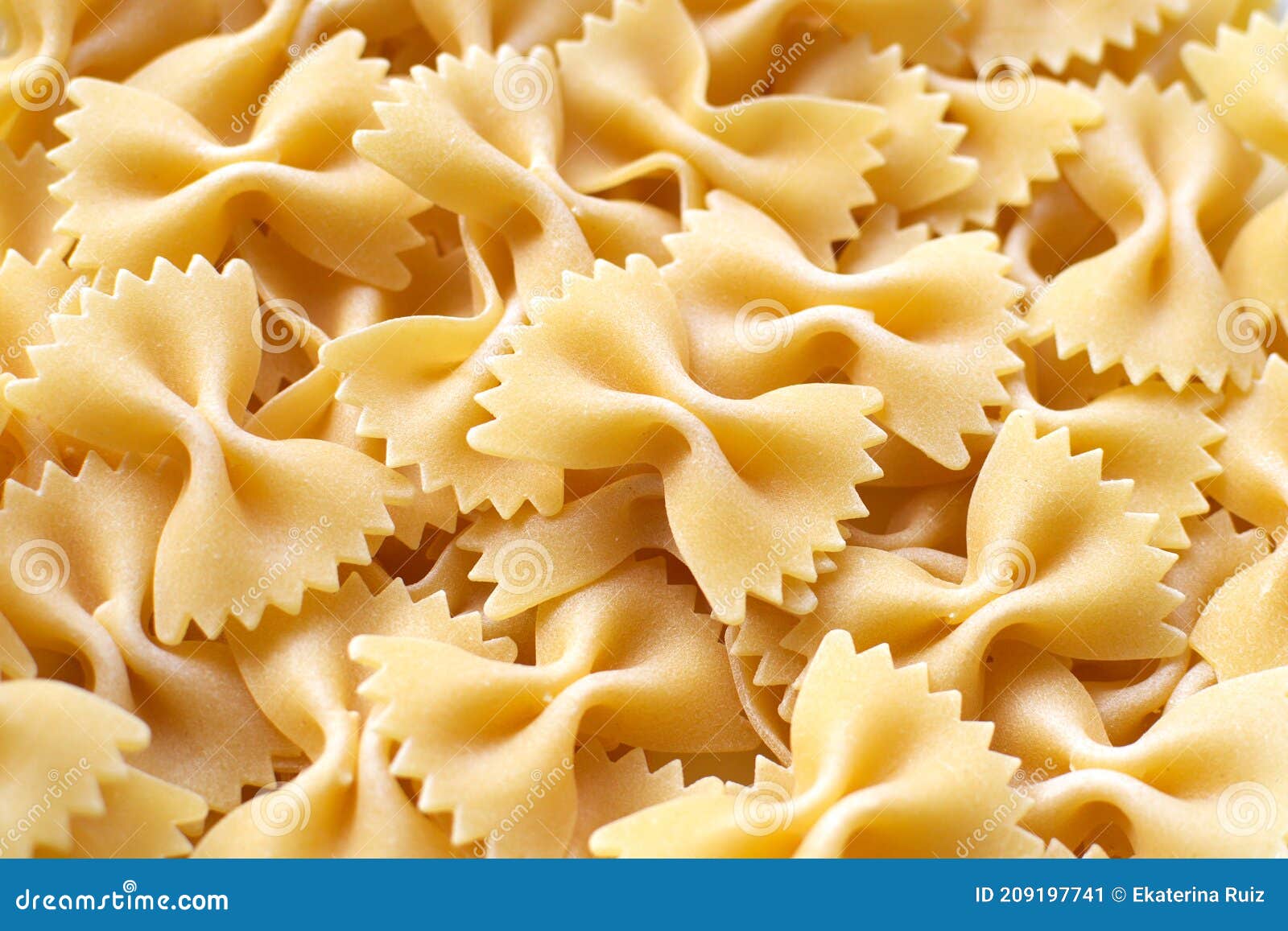 Uncooked Italian Bow Shaped Pasta Stock Image - Image of macaroni ...