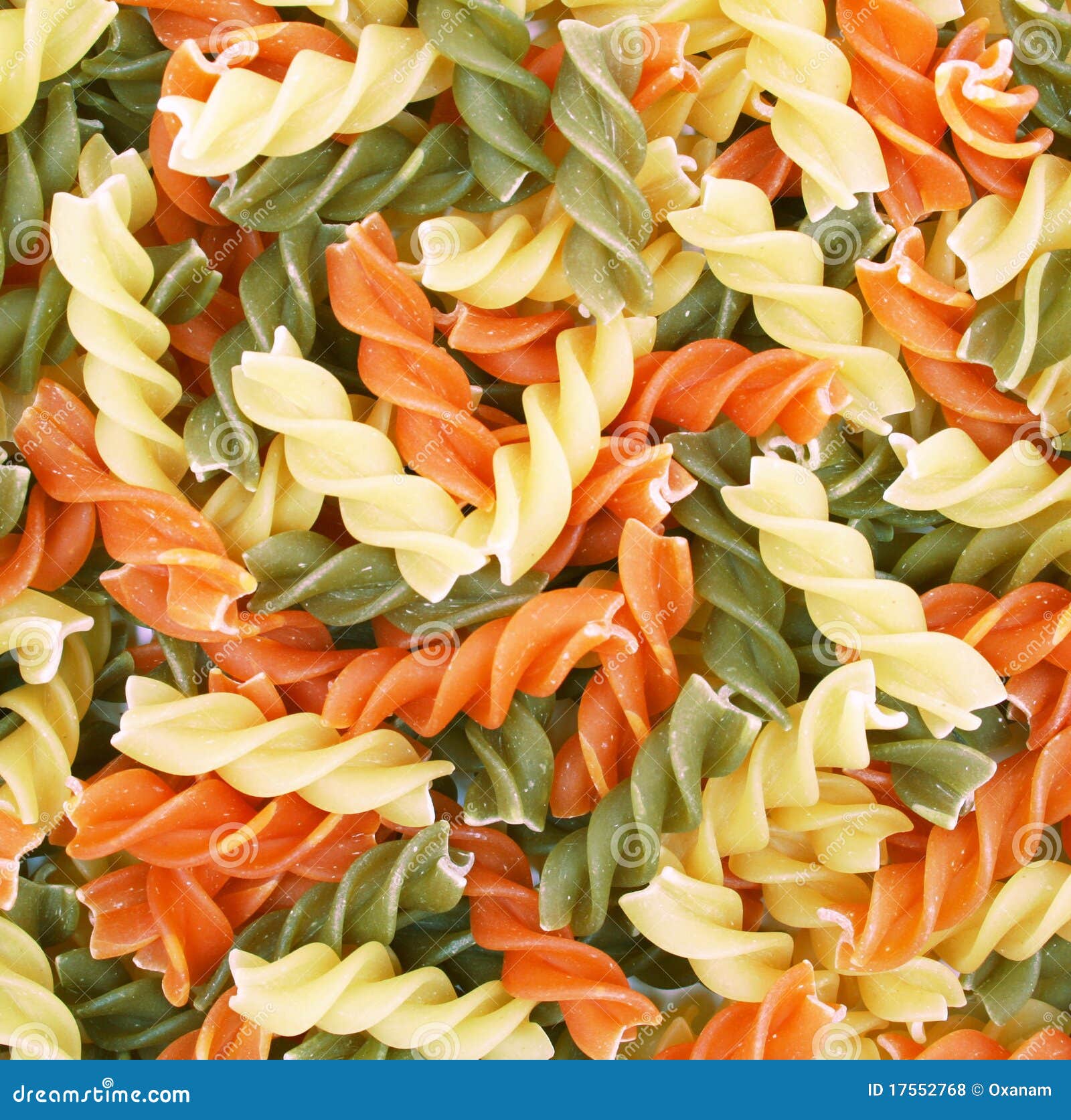 Uncooked Italian Pasta - Three Colors Spirals Royalty Free Stock Photos ...