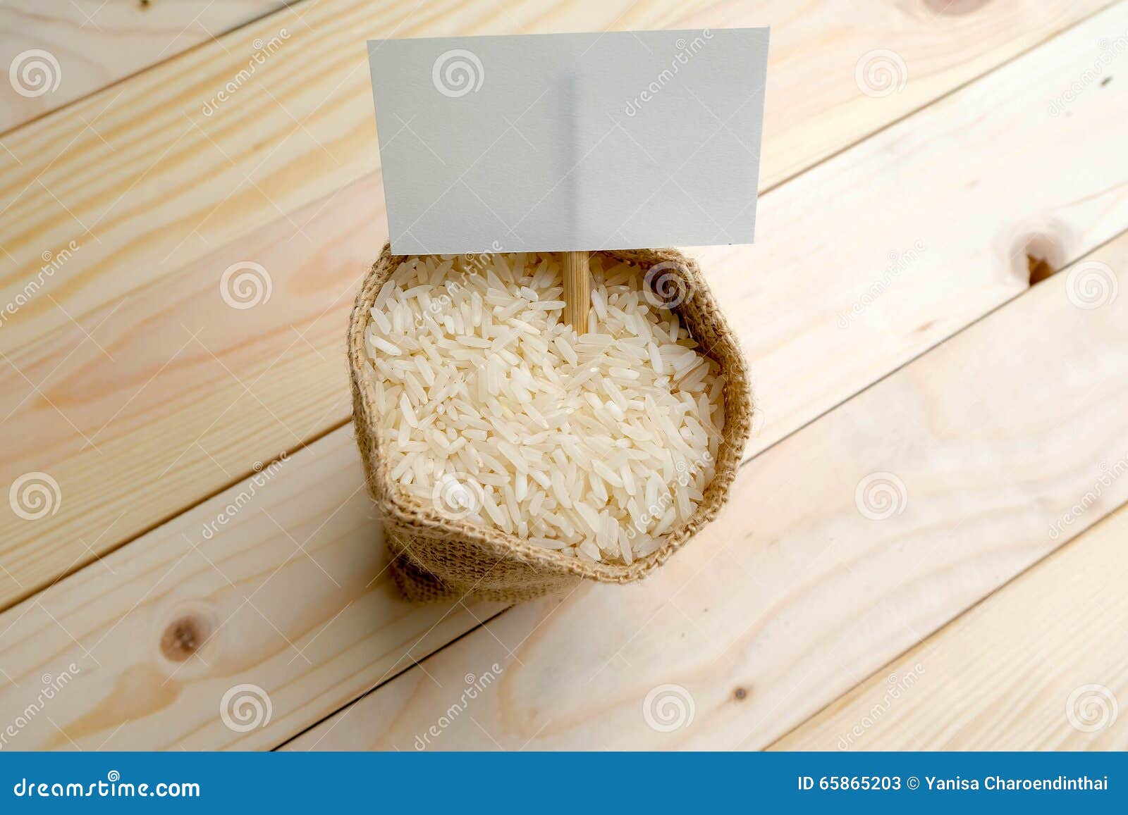 Uncooked Jasmine Rice in Sack Stock Image - Image of natural, asia ...