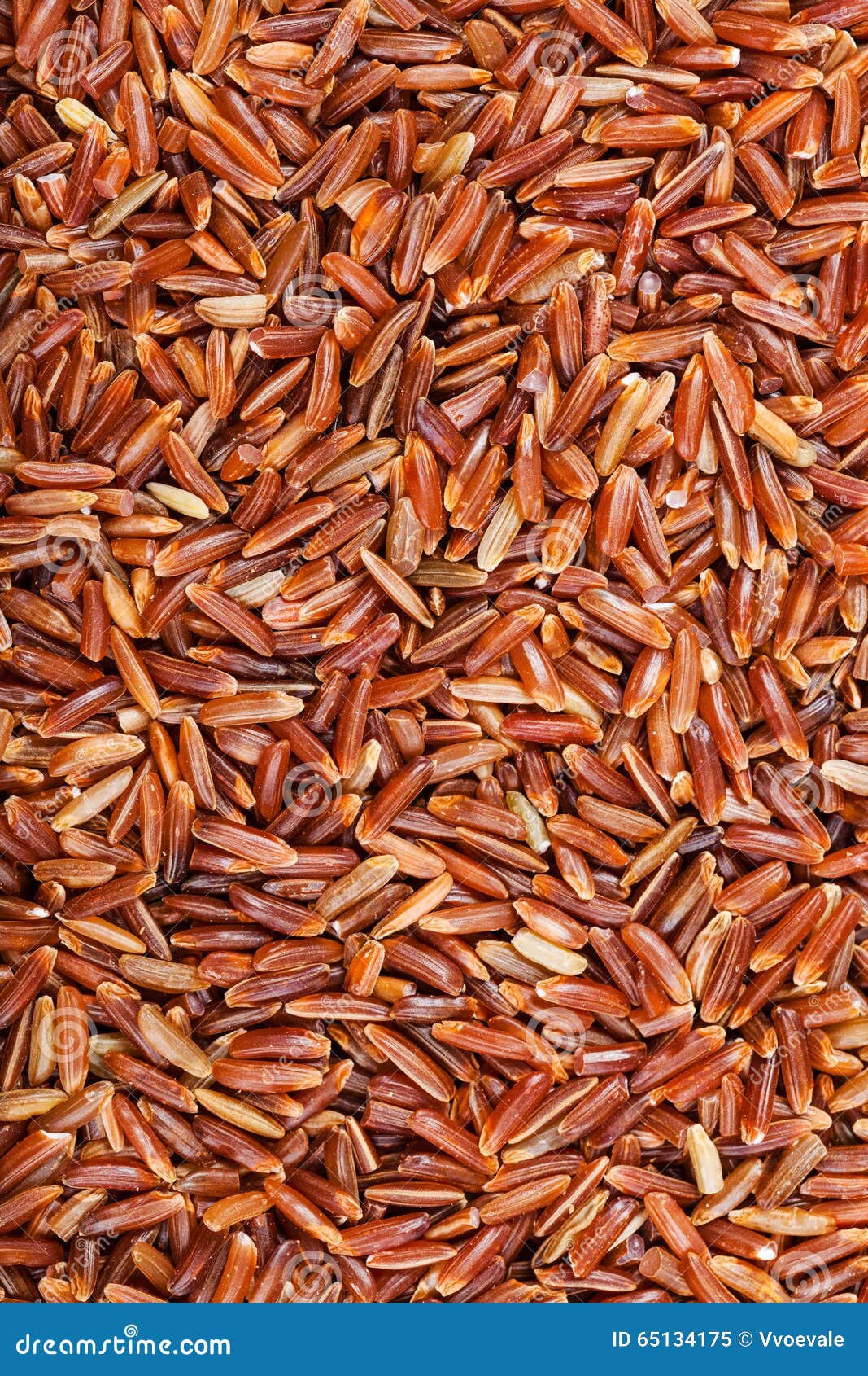 Uncooked Long-grain Red Kernel Rice Stock Image - Image of grain, meal ...