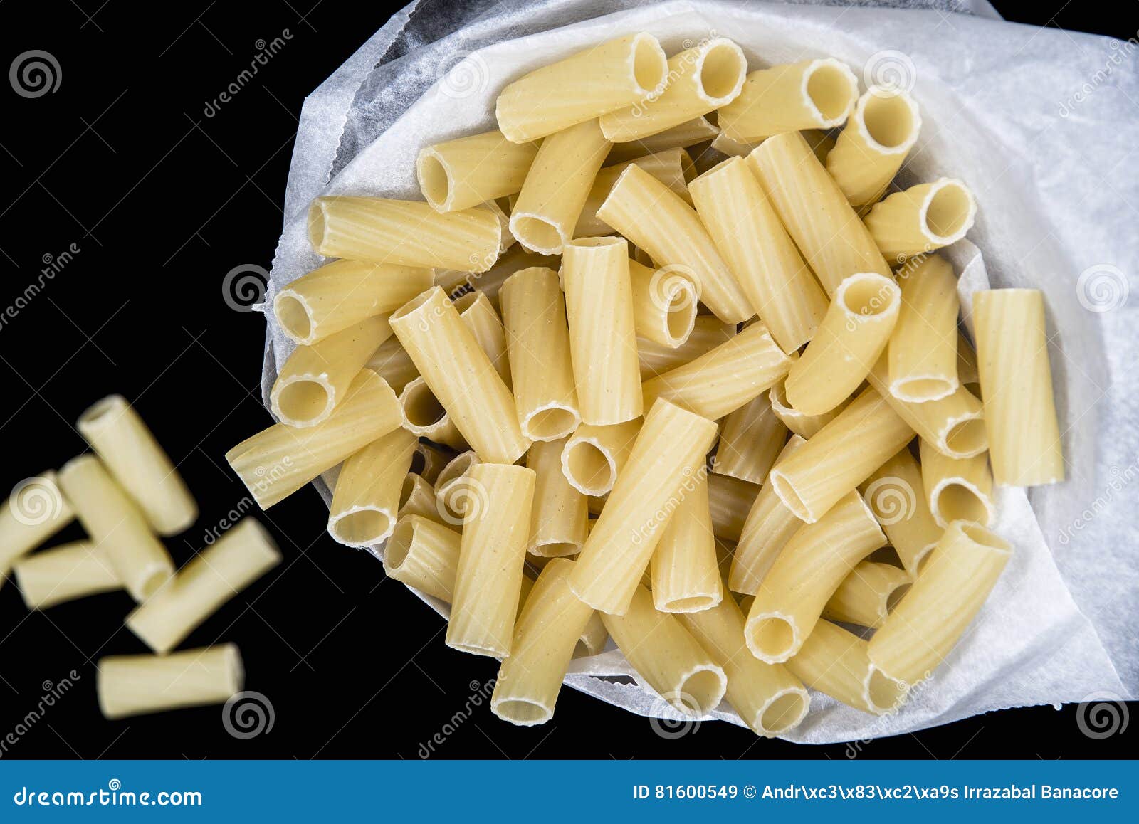 Uncooked macaroni top view stock image. Image of macaroni - 81600549