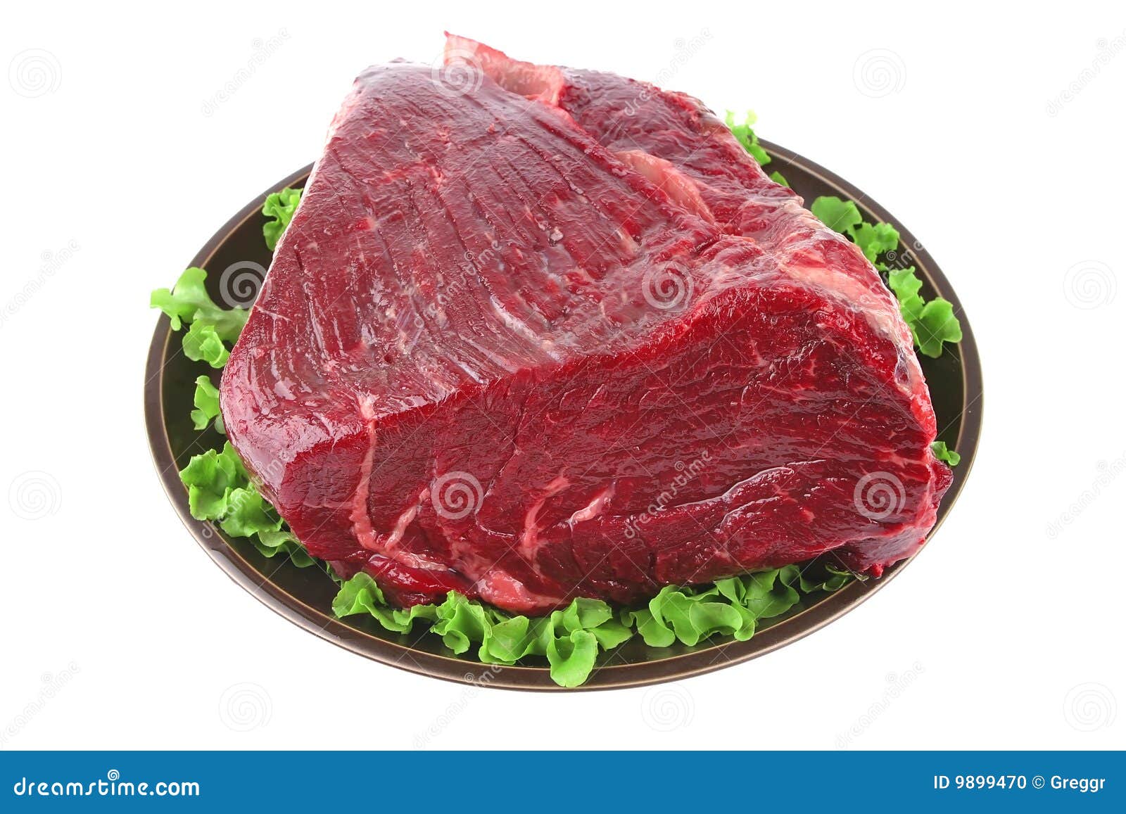 Uncooked meat on plate stock photo. Image of isolated - 9899470
