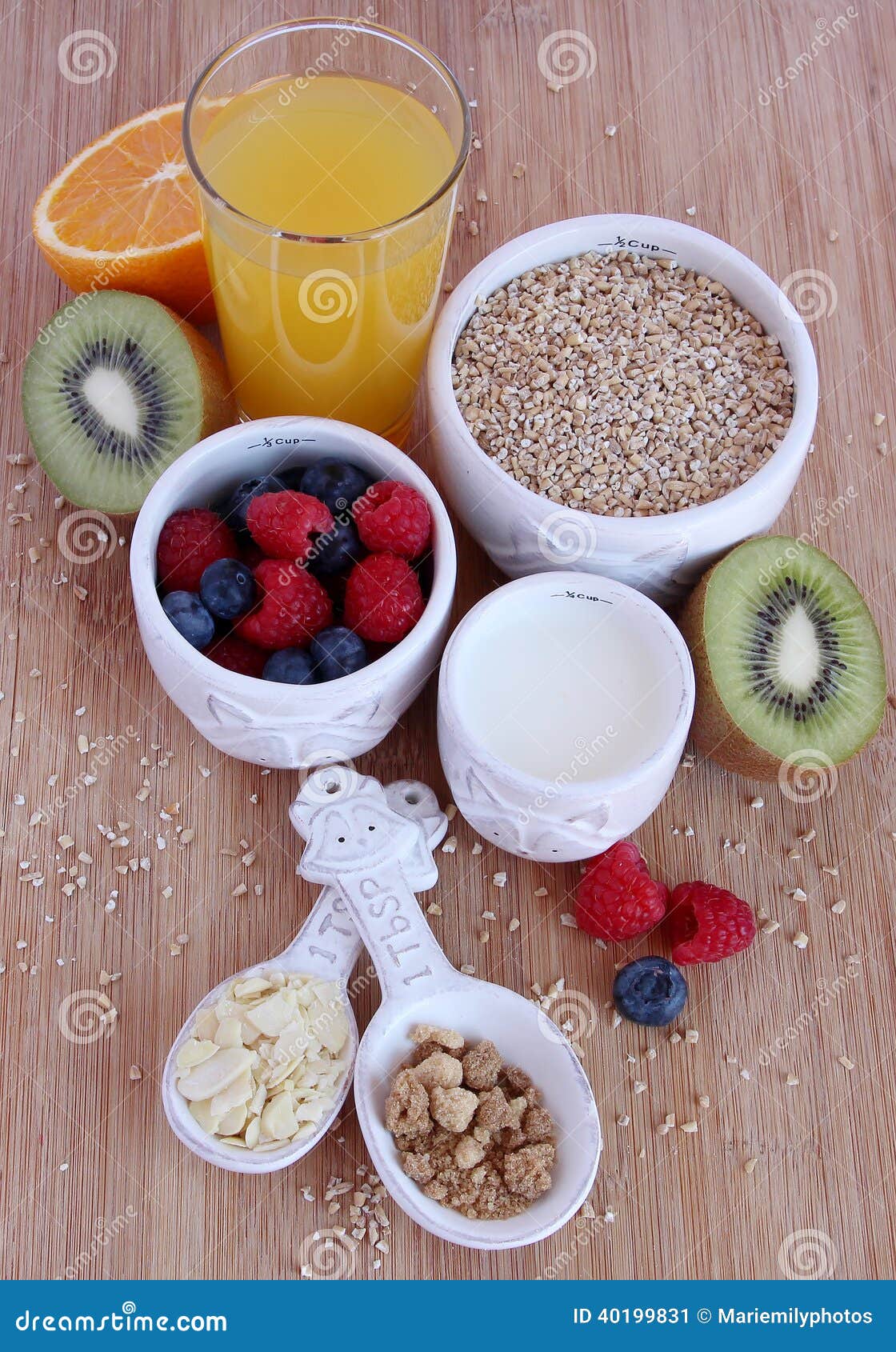 Uncooked oatmeal stock image. Image of food, orange, milk - 40199831