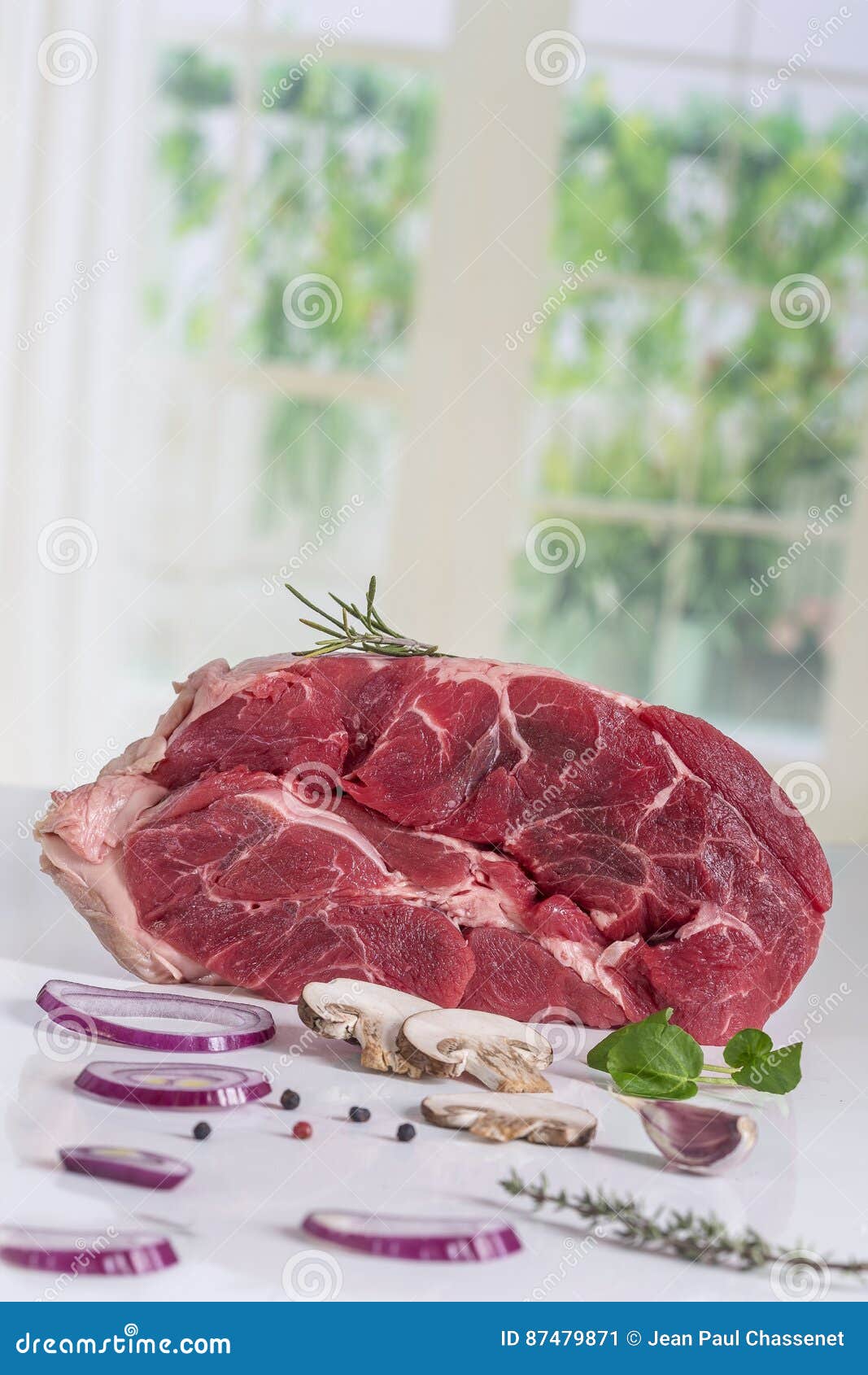 Uncooked Organic Shin of Beef Meat Isolated Stock Image - Image of hind ...
