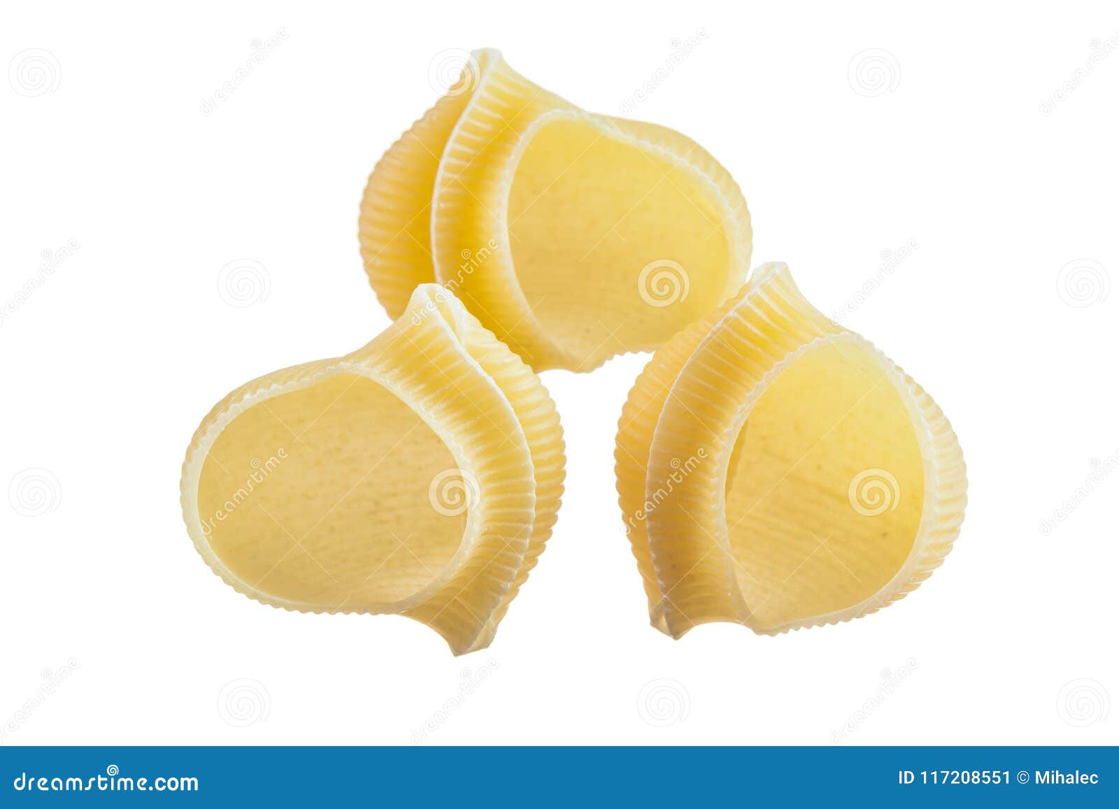 Uncooked Pasta Shells Isolated on White Stock Image - Image of tasty ...