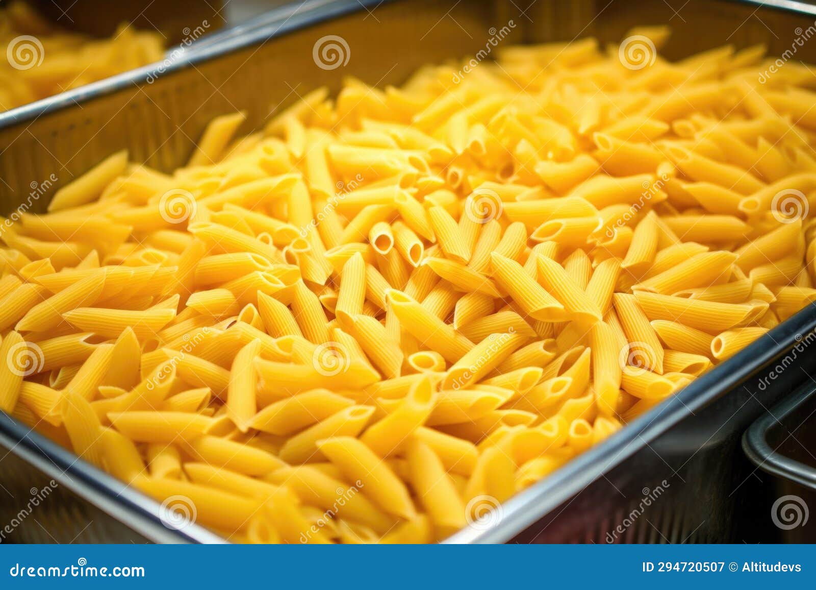 Uncooked Pasta Shells in a Production Bin Stock Image - Image of ...