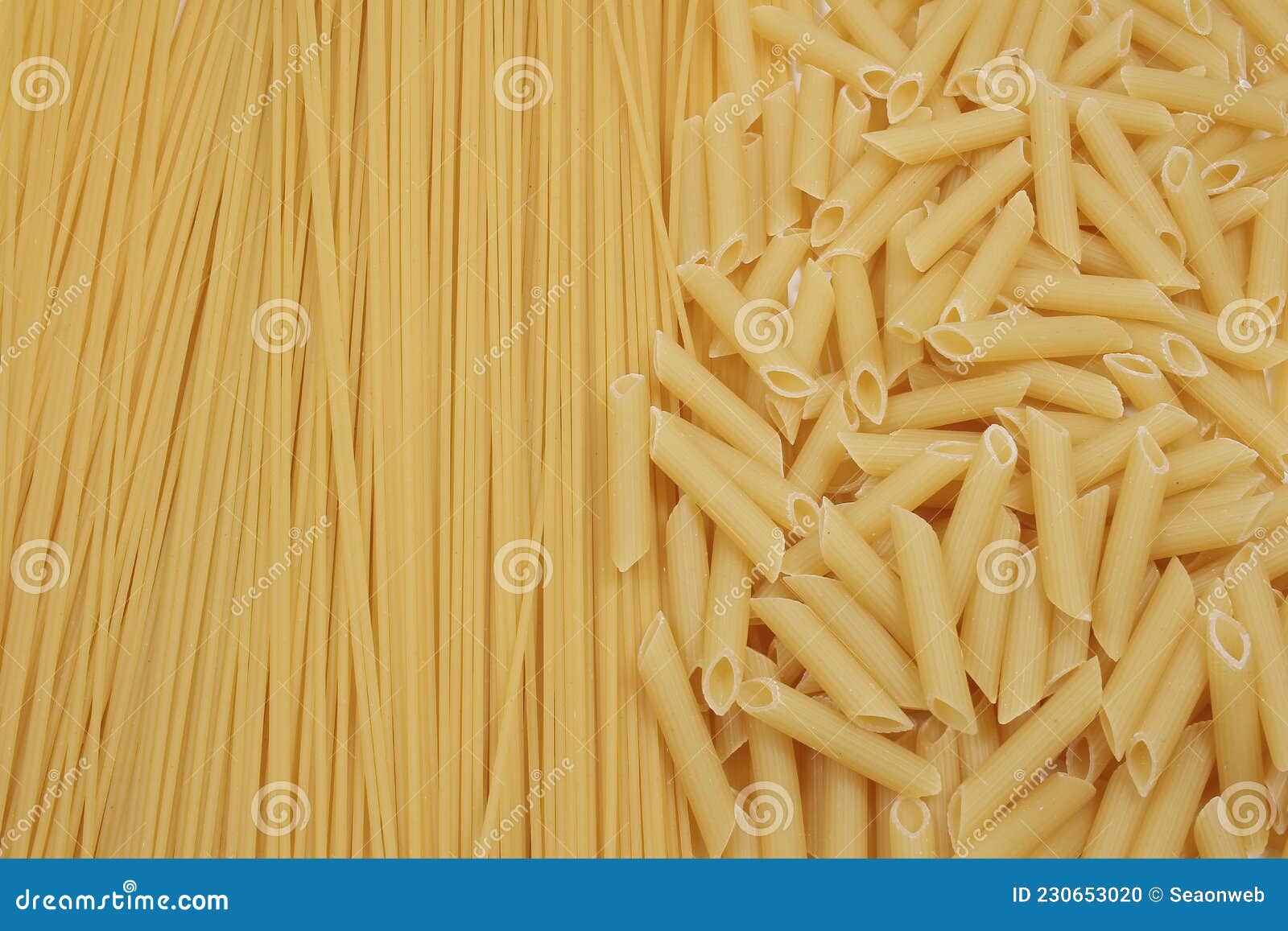 An Uncooked Pasta, a Spaghetti Pasta Isolated Stock Photo - Image of ...