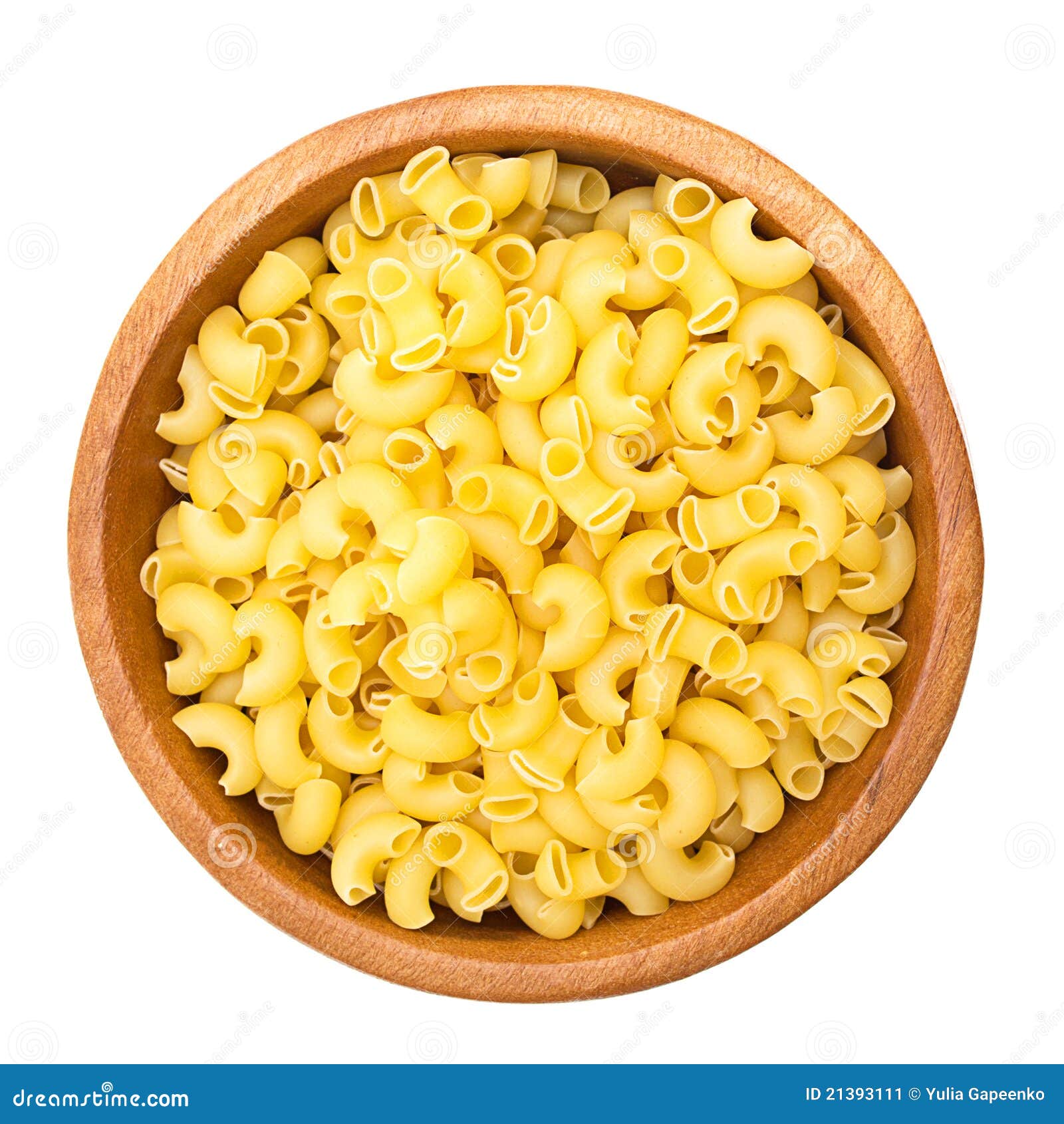 Uncooked Pasta in a Wooden Bowl Stock Image - Image of italian, healthy ...