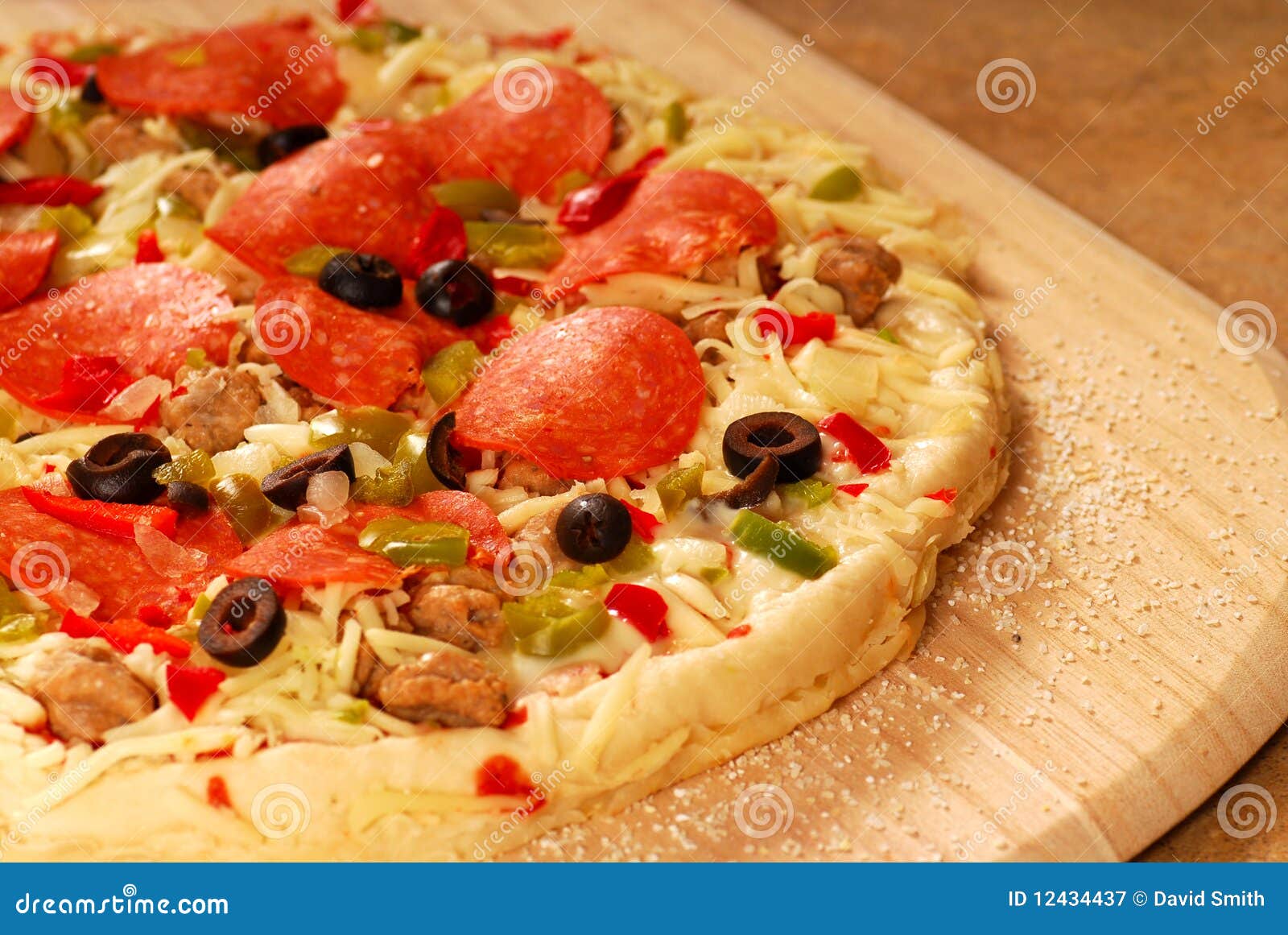 Uncooked pizza stock image. Image of ingredient, mouthwatering - 12434437