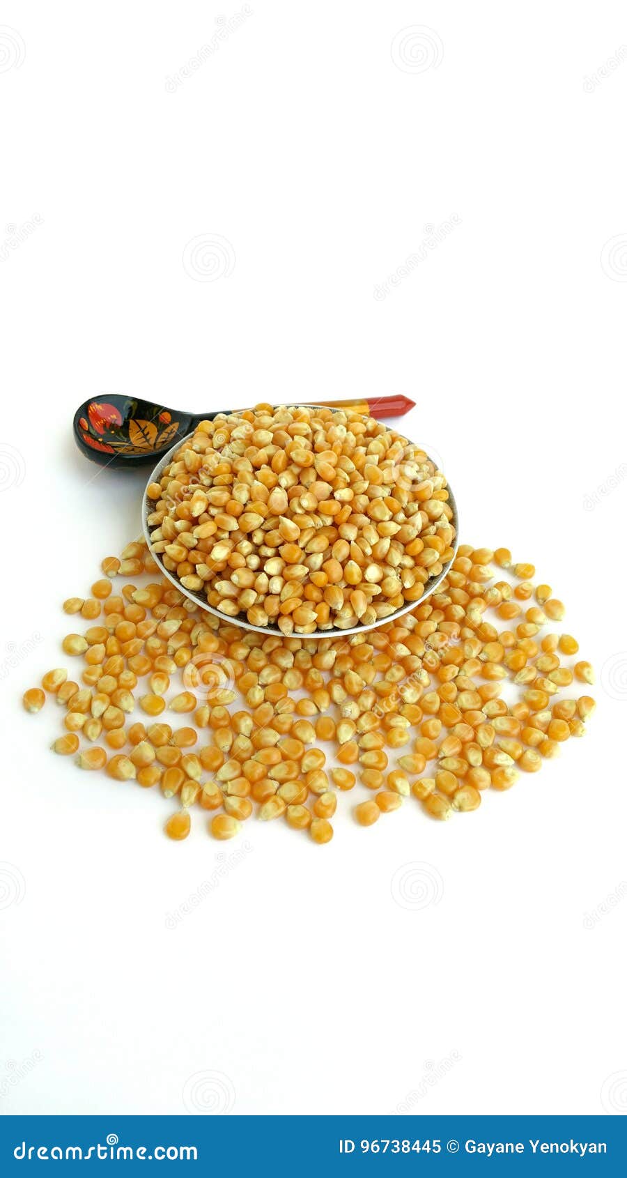 Uncooked Popcorn stock image. Image of cereal, heap, pile - 96738445