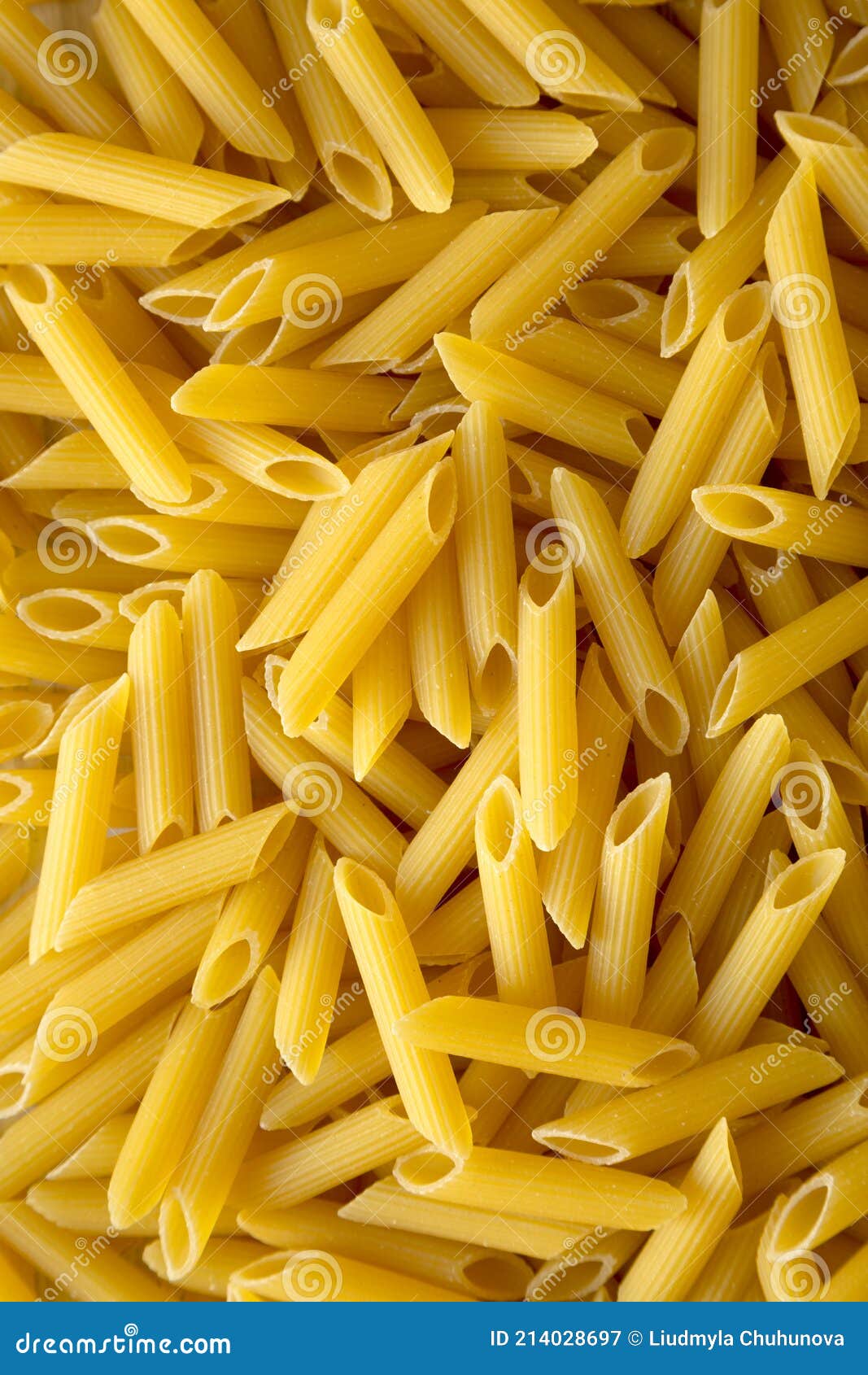 Uncooked Raw Organic Penne Pasta Stock Image - Image of uncooked, lunch ...