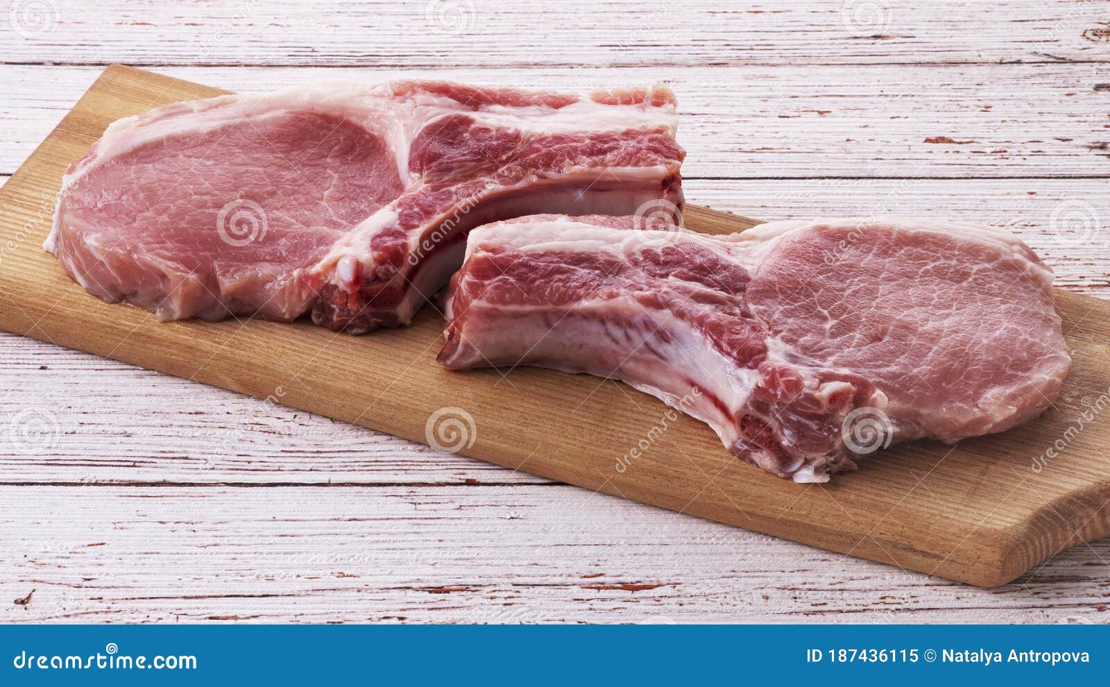 Uncooked Ribs and Pork Chops Ready To Grill and Barbecue Stock Image ...