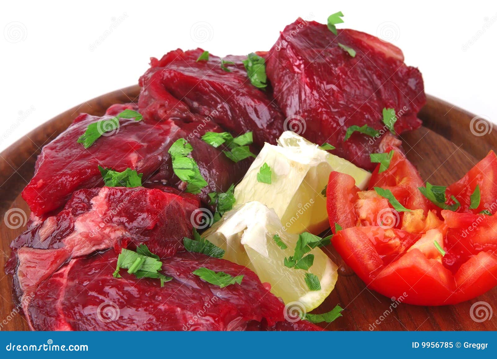 Uncooked small beef chunks stock image. Image of butchery - 9956785